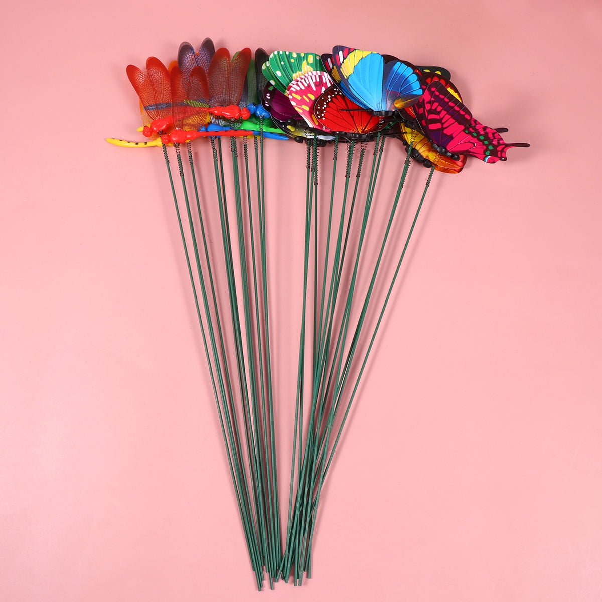 GOOHOCHY 24PCS Plastic Dragonfly Ornaments for Flowerpot Vase Garden ...