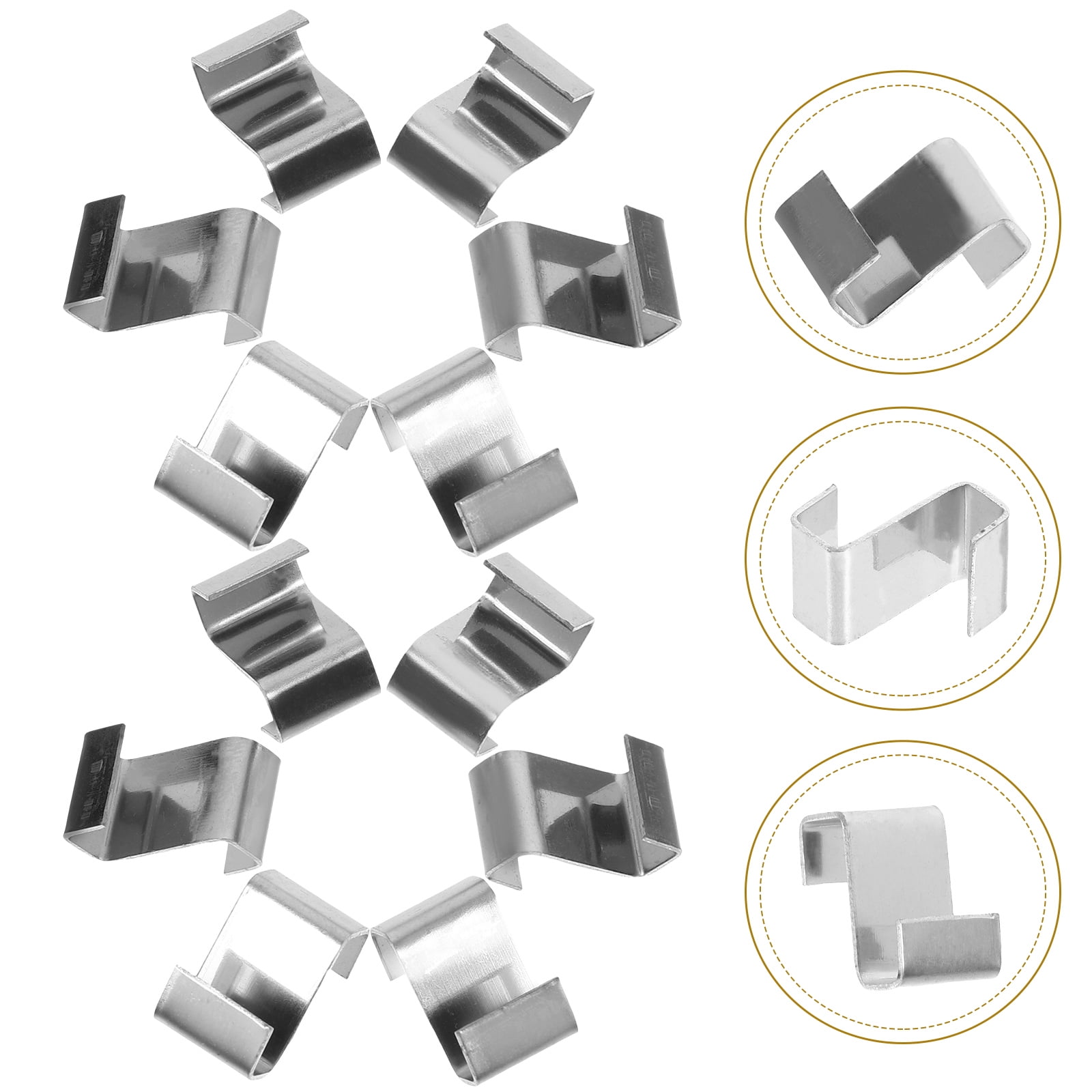 GOOHOCHY Heavy Duty Greenhouse Clamps Fixing Clips Silver Stainless ...