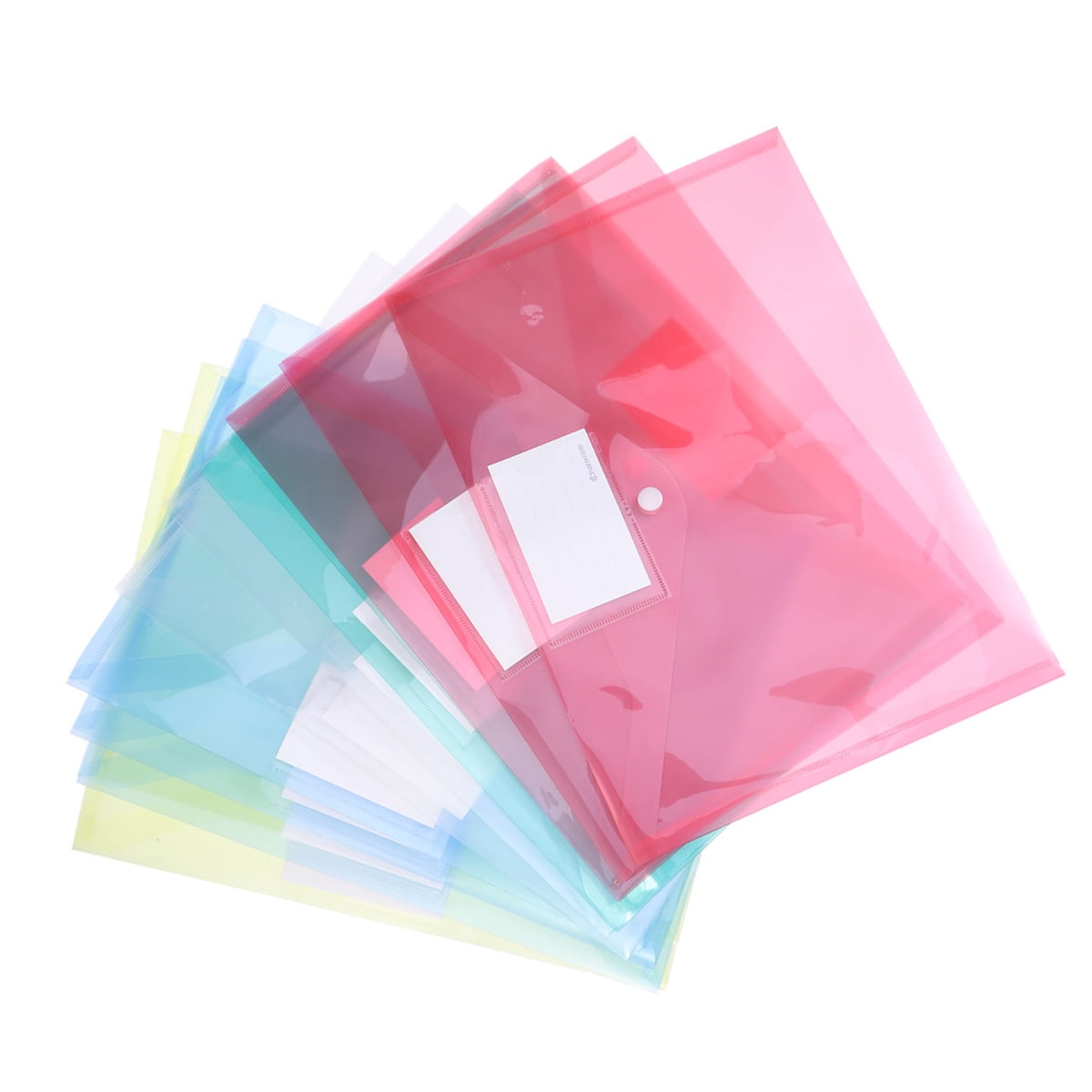 GOOHOCHY 25Pcs A4 Size Plastic File Folders Transparent Document ...