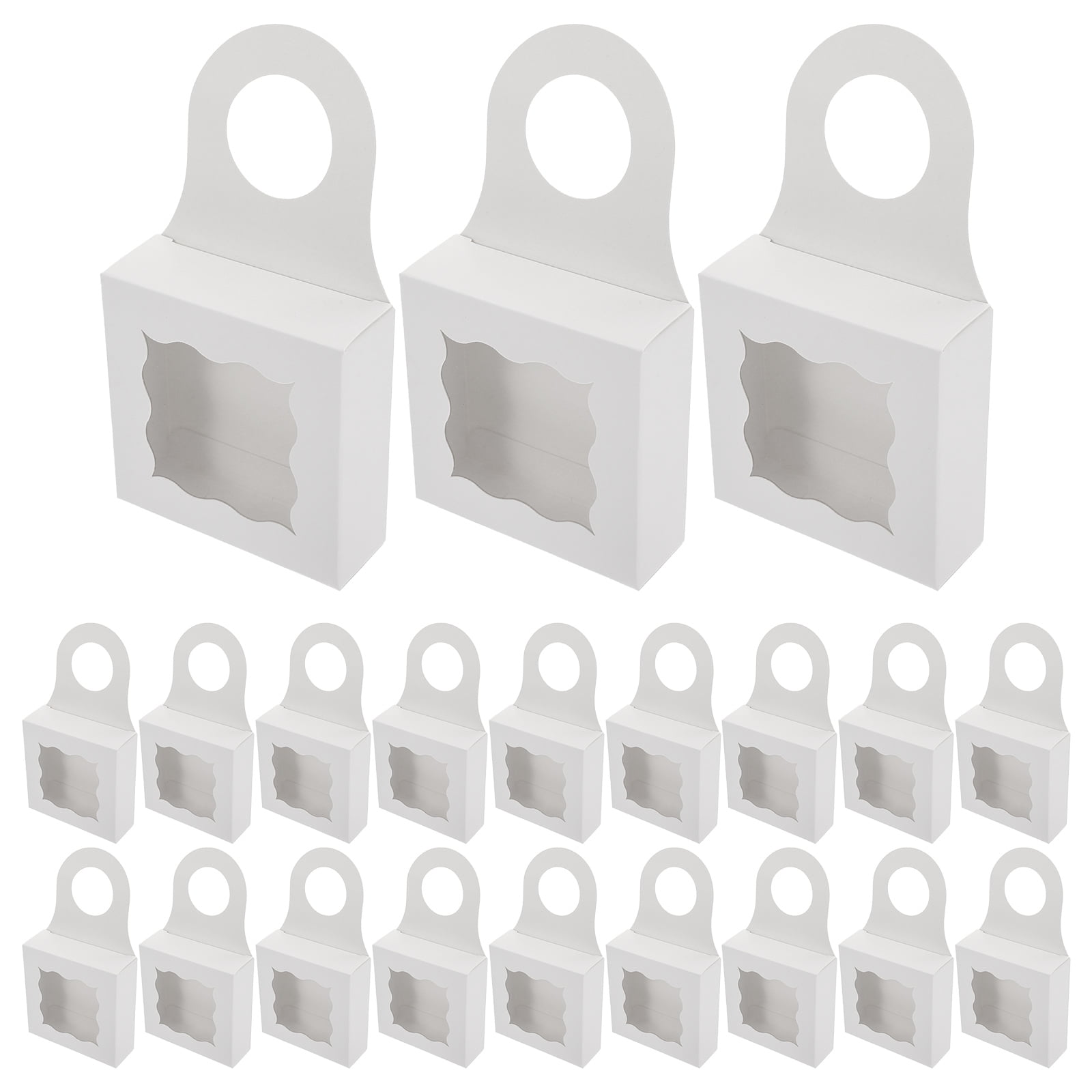 GOOHOCHY 25Set White PVC Cardboard Wine Bottle Hanger Boxes for Storage ...