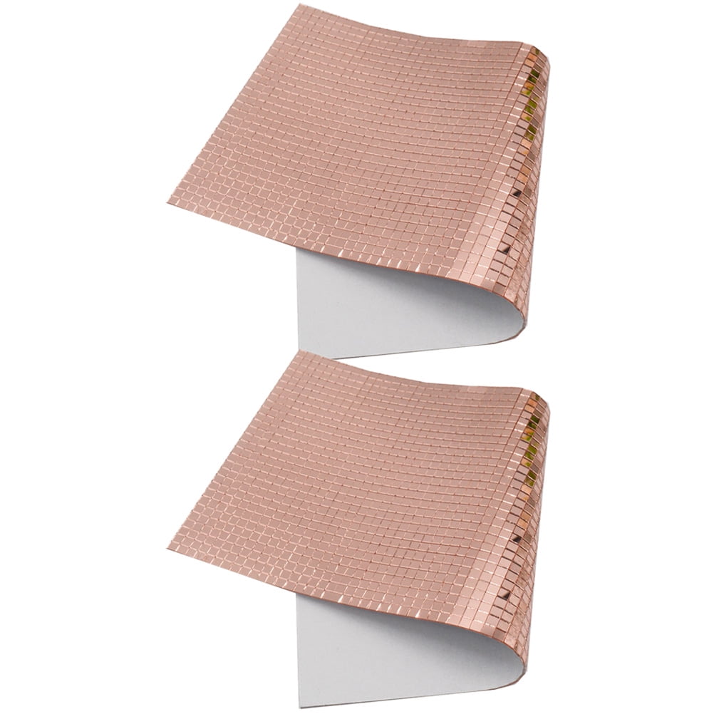 GOOHOCHY 2928 Pieces Mosaic Tile Stickers Rose Gold Mini Tiles Self ...