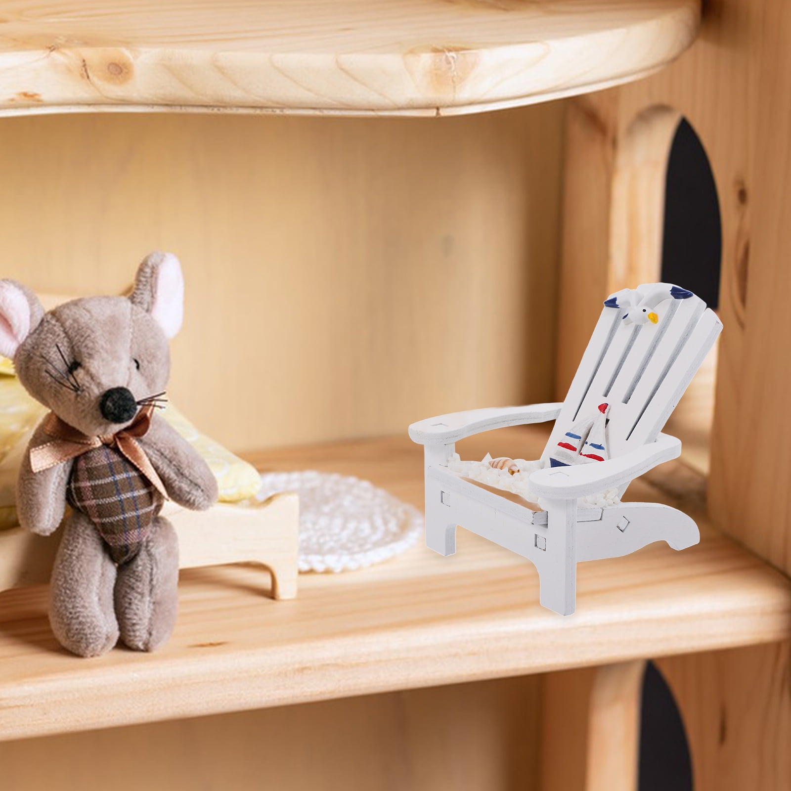 GOOHOCHY 2Pack Mini Beach Chair Ornaments As Shown Plastic Home Decor ...