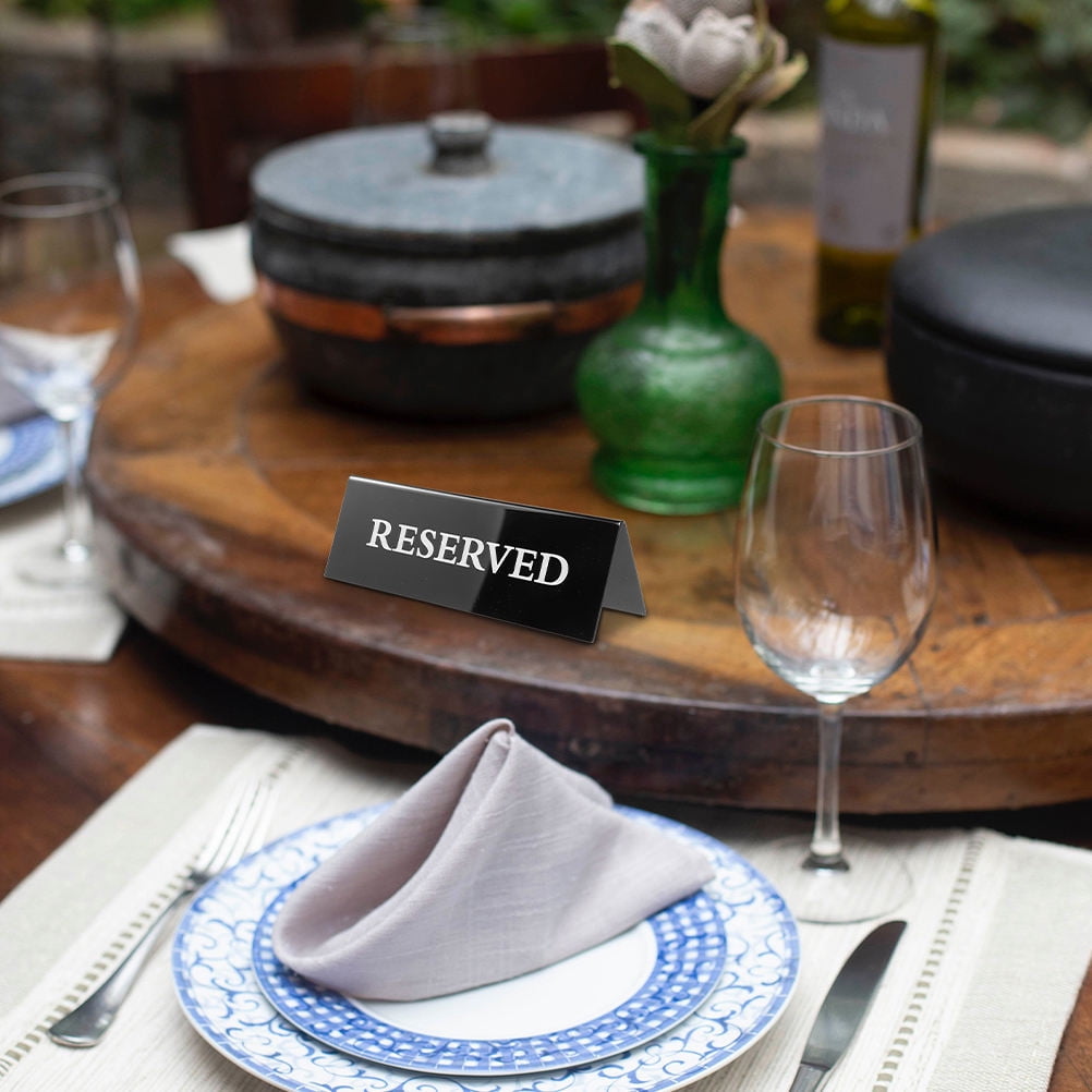 GOOHOCHY 2-Pack Acrylic Reserved Signs Reusable Restaurant Table ...