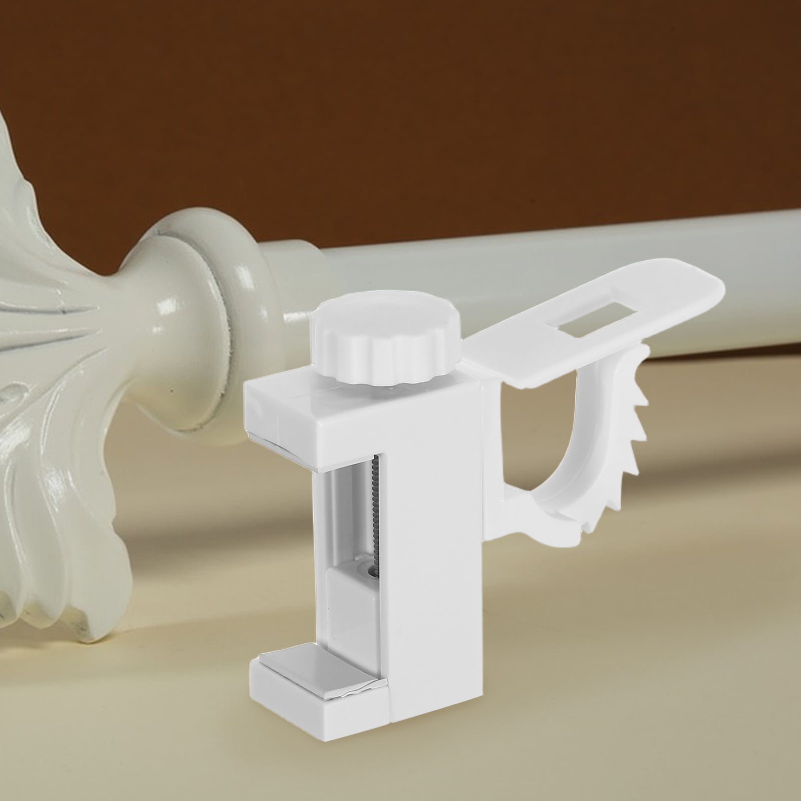 GOOHOCHY 2-Pack Adjustable Plastic Curtain Rod Hangers with Clip-On ...