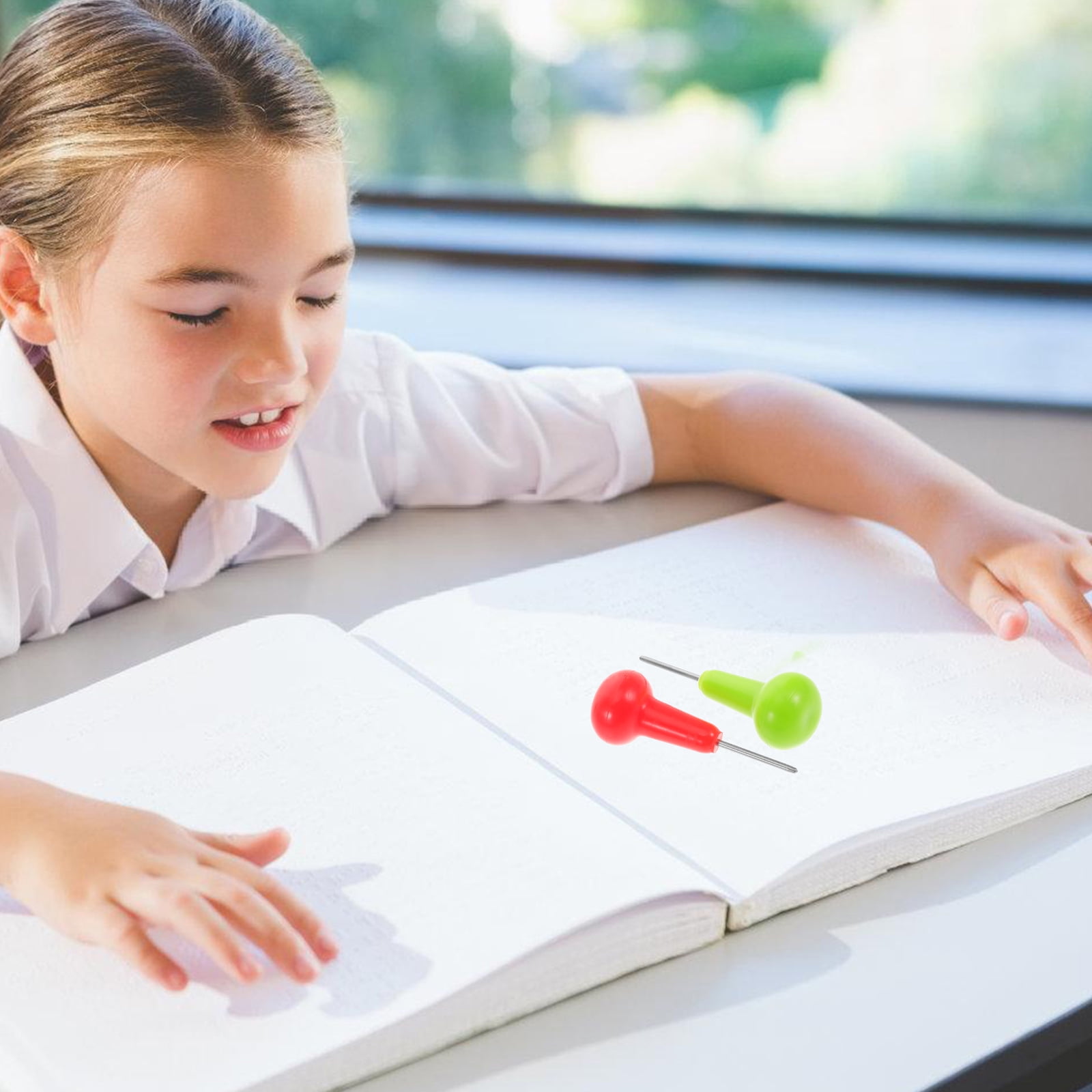 GOOHOCHY 2pcs Braille Writing Pen for Blind People Braille Dot Pen for ...