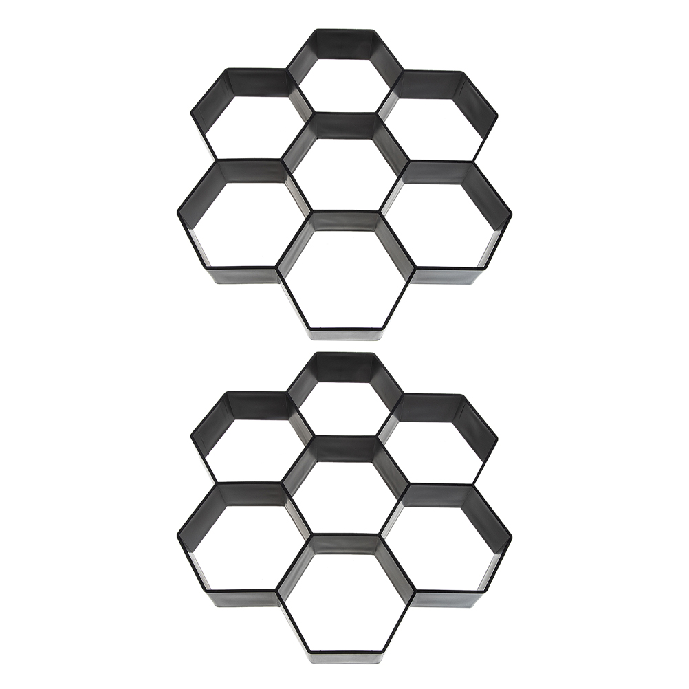 GOOHOCHY 2pcs Diy Path Paving Moulds For Garden Cement Floor Tiles ...