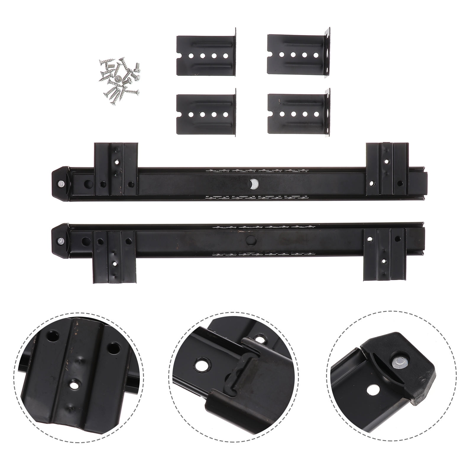 GOOHOCHY 2pcs Drawer Slide Rail Sliding Rail Drawer Slide Quiet Drawer ...