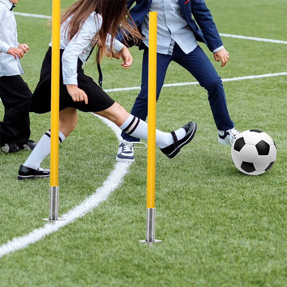 GOOHOCHY 2pcs Flagpole Ground Stake Spring Floor Nails Spike Training ...