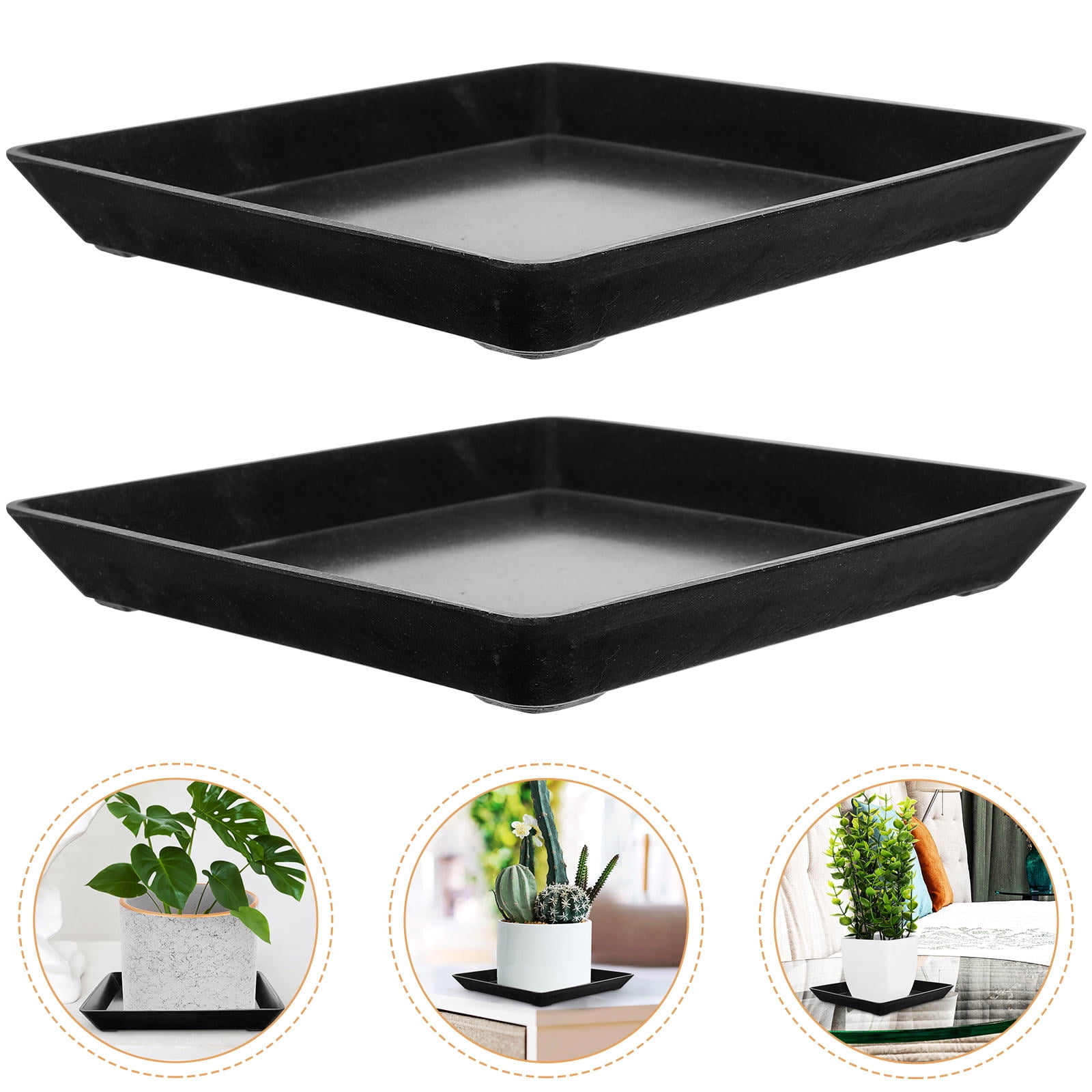 GOOHOCHY 2pcs Flowerpot Tray Base Plate For Succulent Containers ...