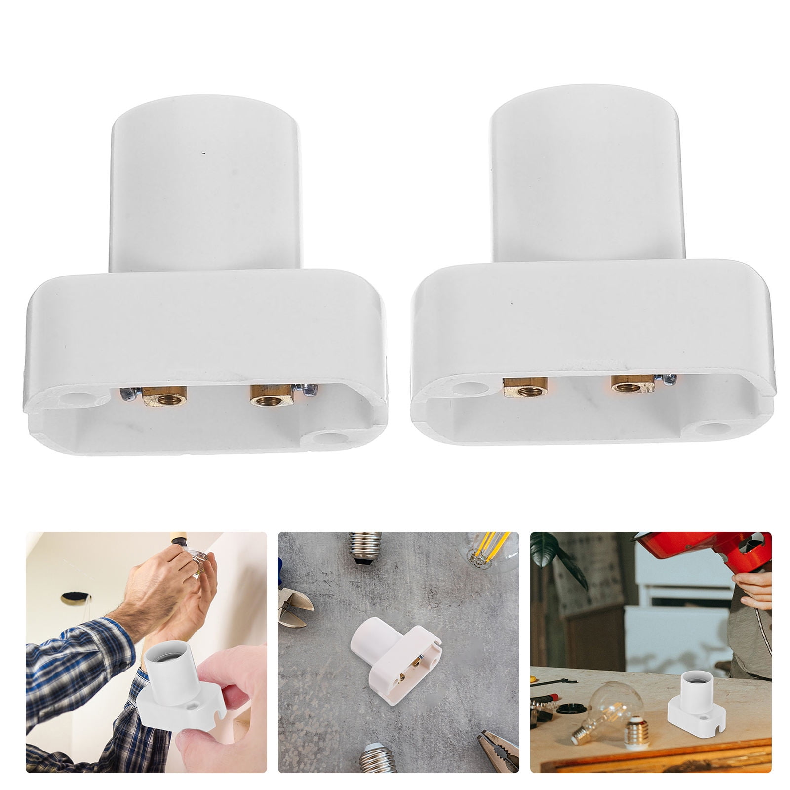 GOOHOCHY 2pcs Lamp Socket Cup And Screw Lamp Holder Lamp Holder Iron ...