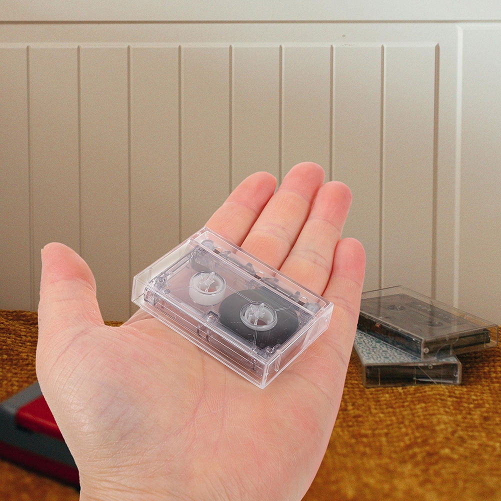 GOOHOCHY 2pcs Mini Blank Cassette Tapes Interview Machines Clear ...