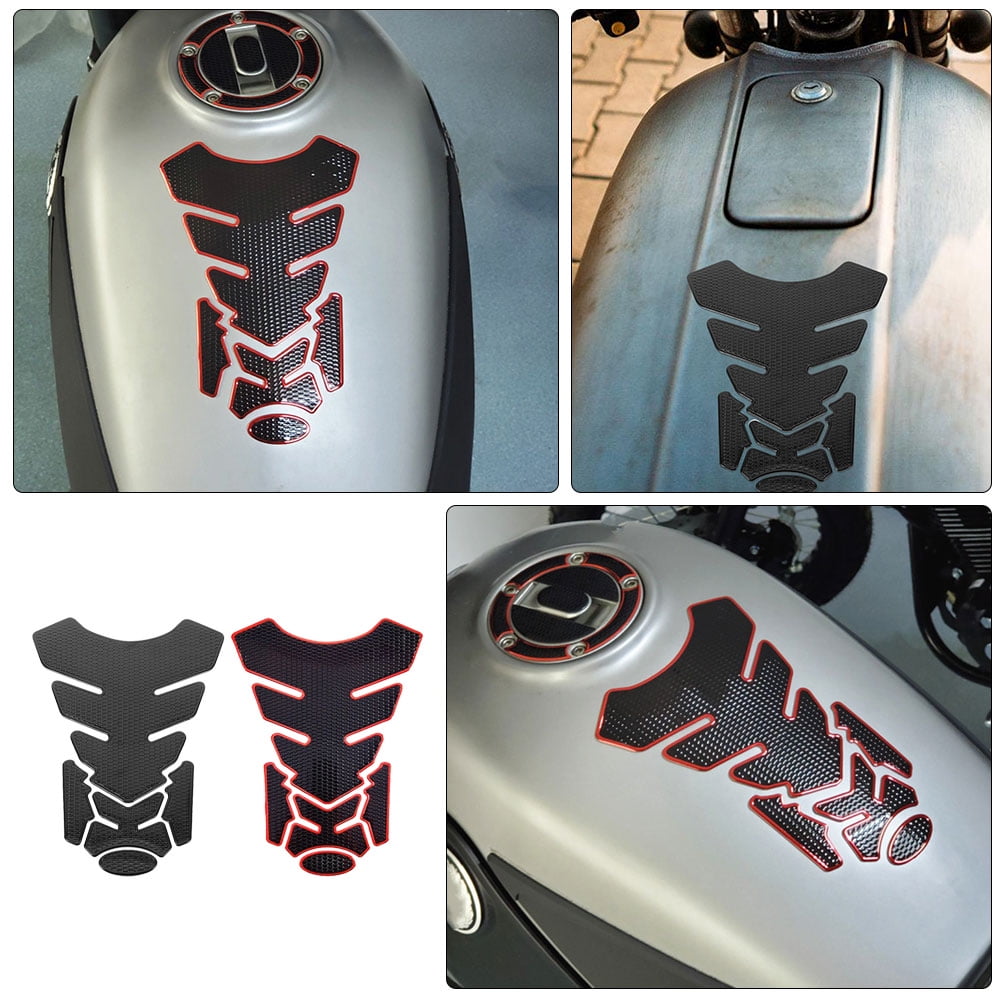 GOOHOCHY 2pcs Motorcycle Cap Decal Carbon Fiber Gas Tank Stickers ...