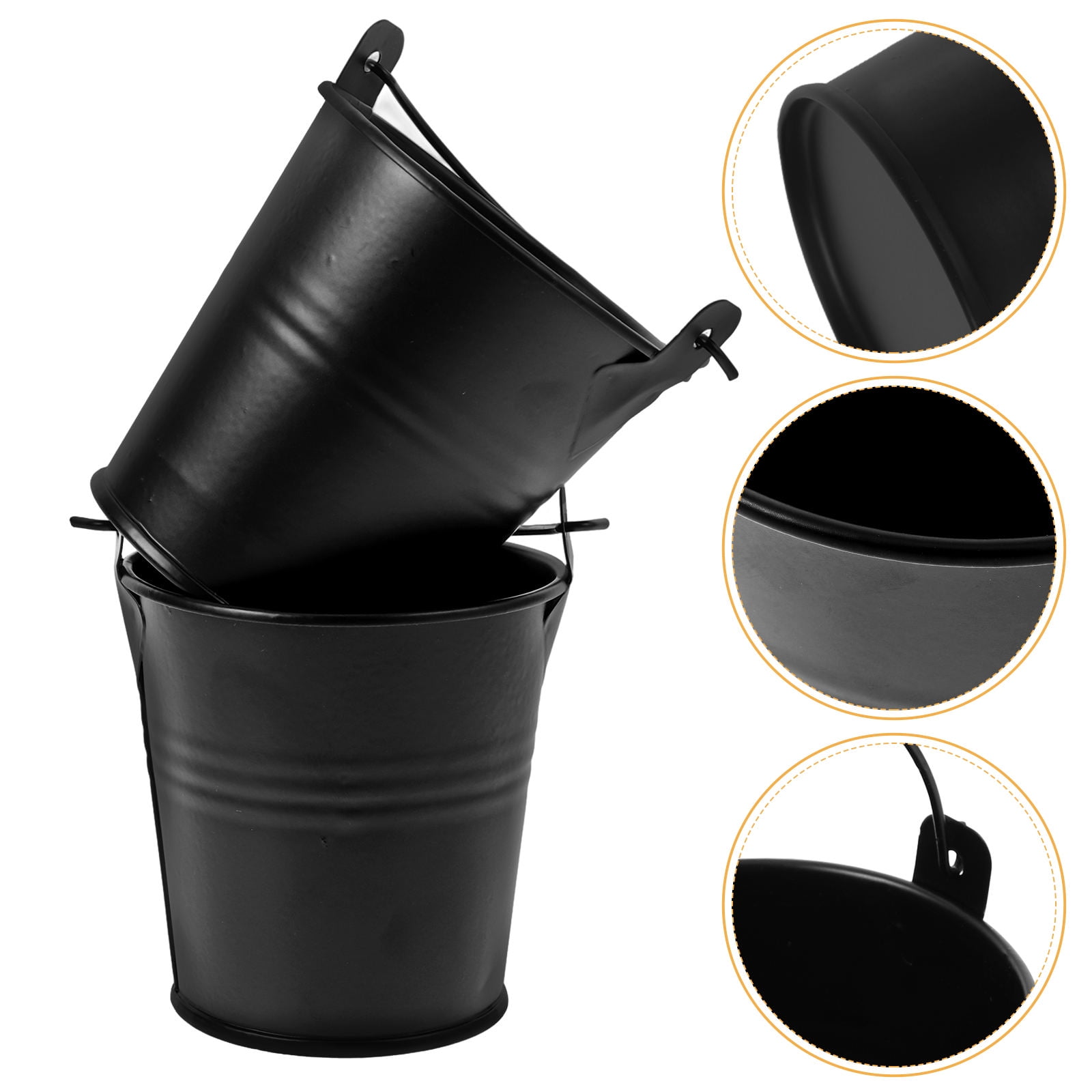 GOOHOCHY 2pcs Outdoor Bbq Drip Bucket Iron Barbecue Grease Bucket Iron ...