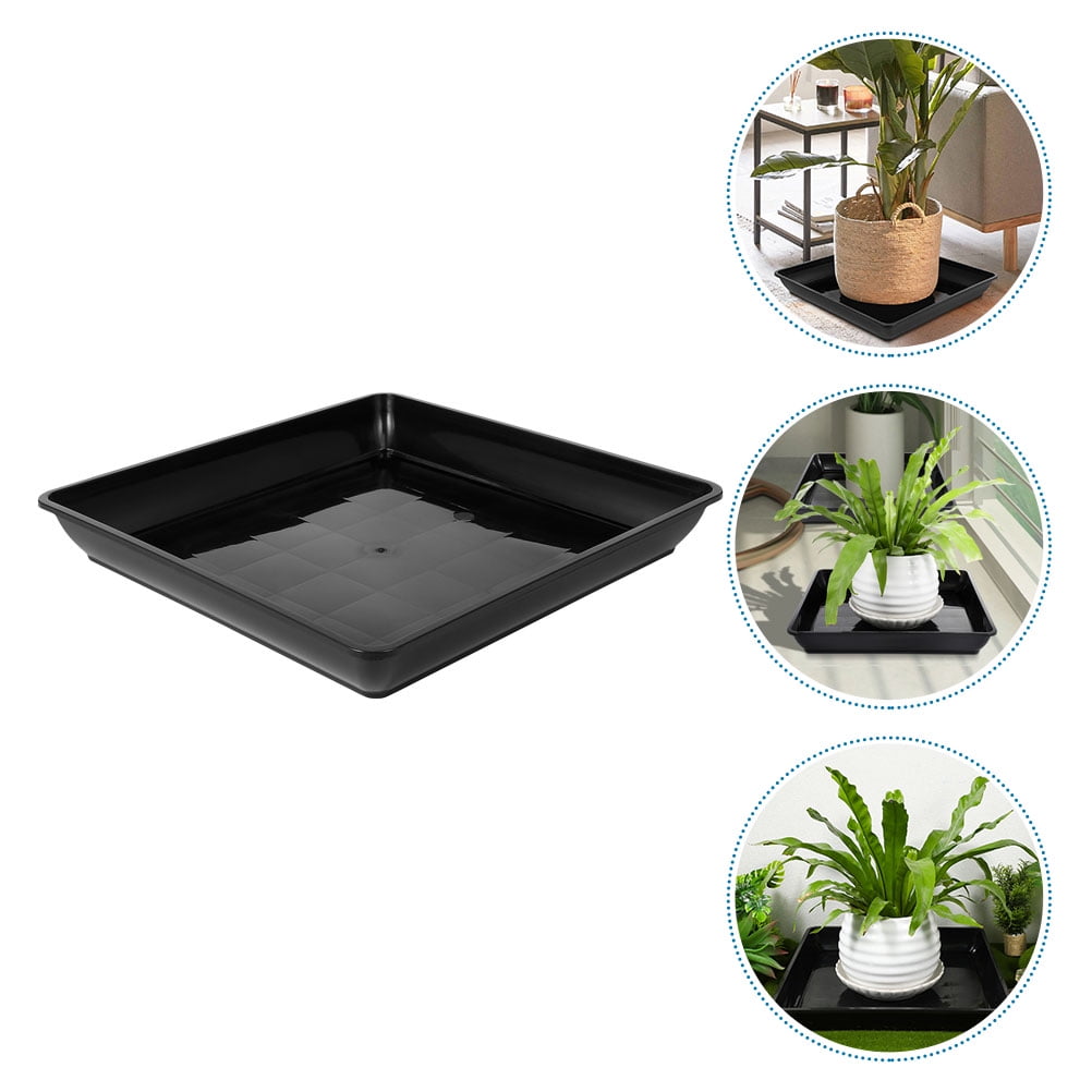 GOOHOCHY 2pcs Plant Drip Trays Plastic Plant Trays Plant Drainage Tray ...