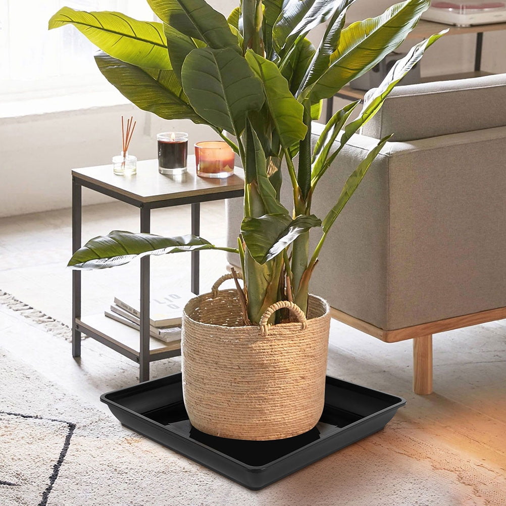 GOOHOCHY 2pcs Plant Drip Trays Plastic Plant Trays Plant Drainage Tray ...