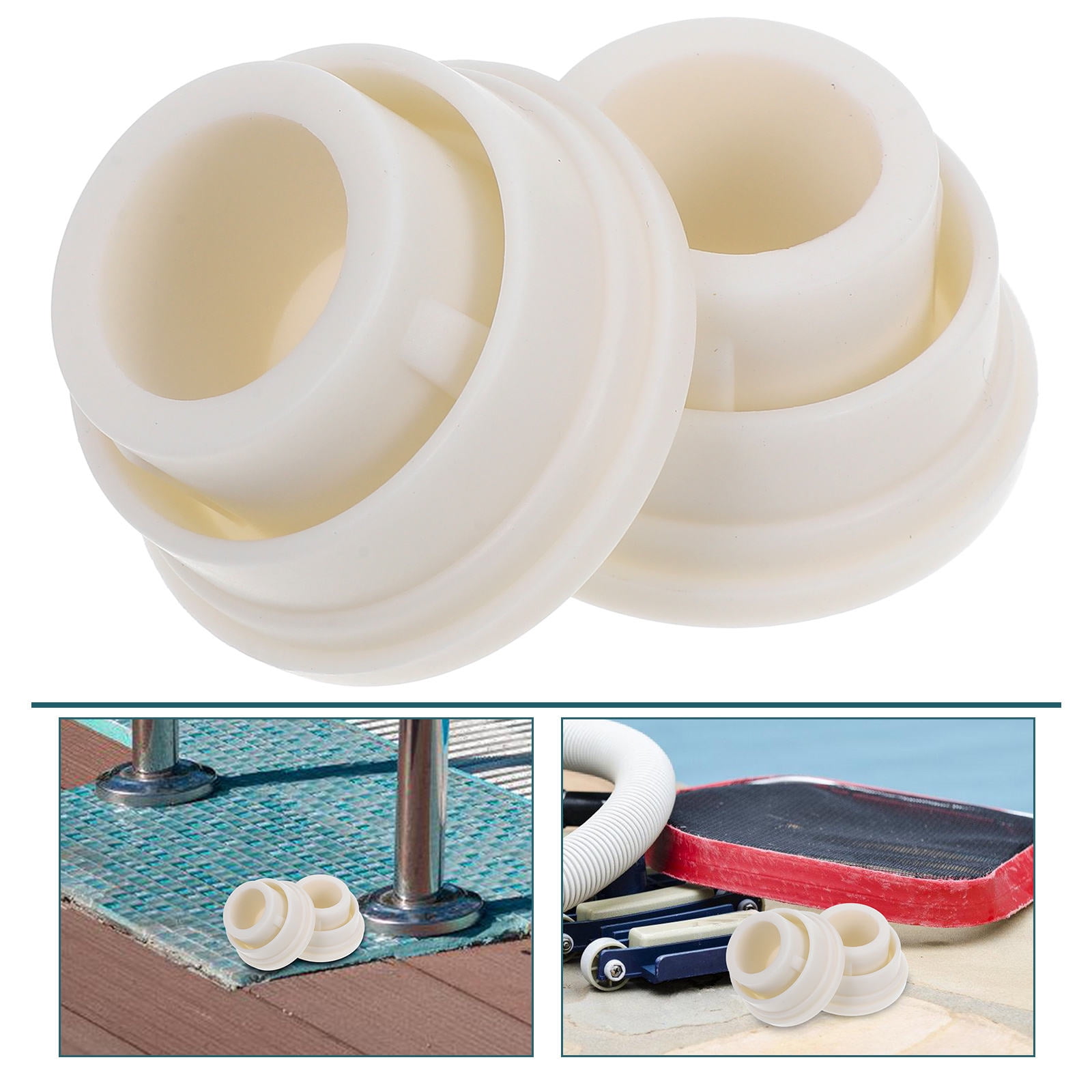 GOOHOCHY 2pcs Pool Ladder Bumpers Swimming Pool Ladder Plugs Rubber ...