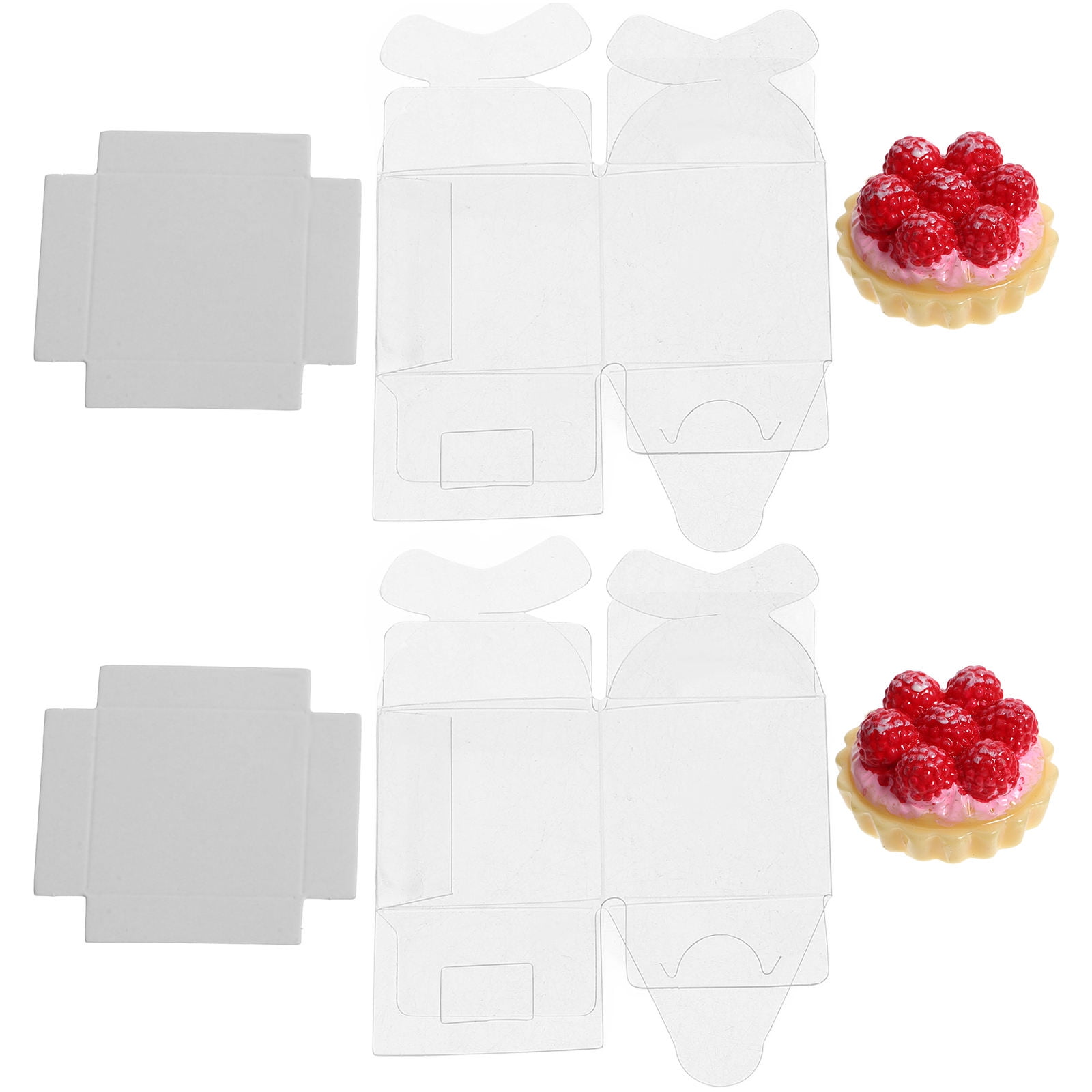 GOOHOCHY 2pcs Realistic Cake Model Mini Cake Miniature Doll House ...