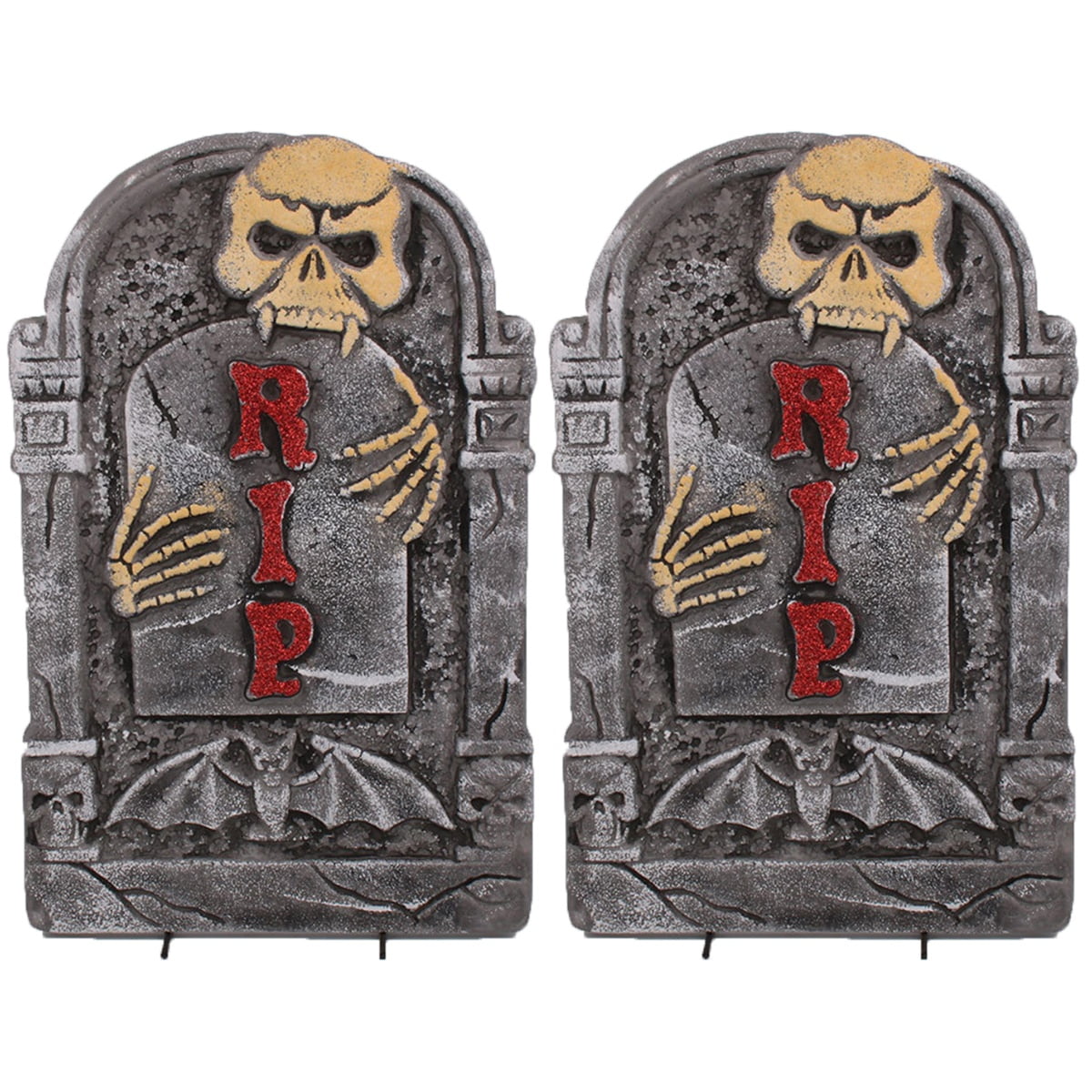 GOOHOCHY 2pcs Simulation Tombstone Stone Prop Horror Chamber Scene ...
