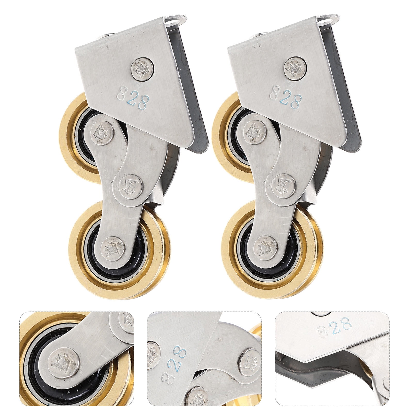 GOOHOCHY Sliding Door Wheel Metal for Wardrobes 2Pcs - Walmart.com