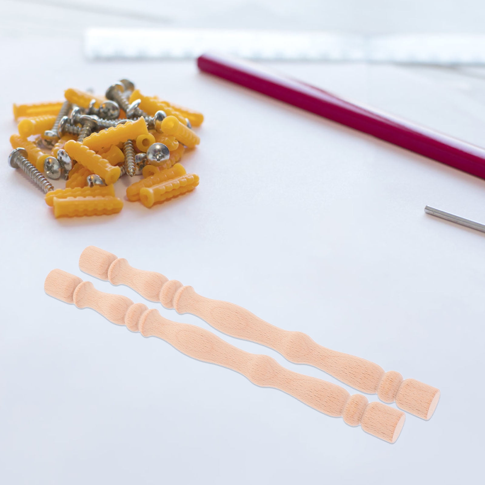 GOOHOCHY 2pcs Small Wooden Column Home Pillars Roman Column Solid ...