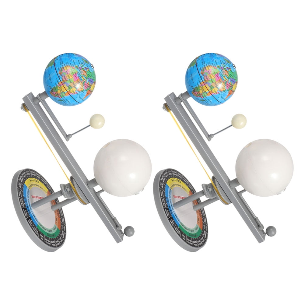 GOOHOCHY 2pcs Sun Earth Moon Orbit Model Solar System Kit Kids Solar ...