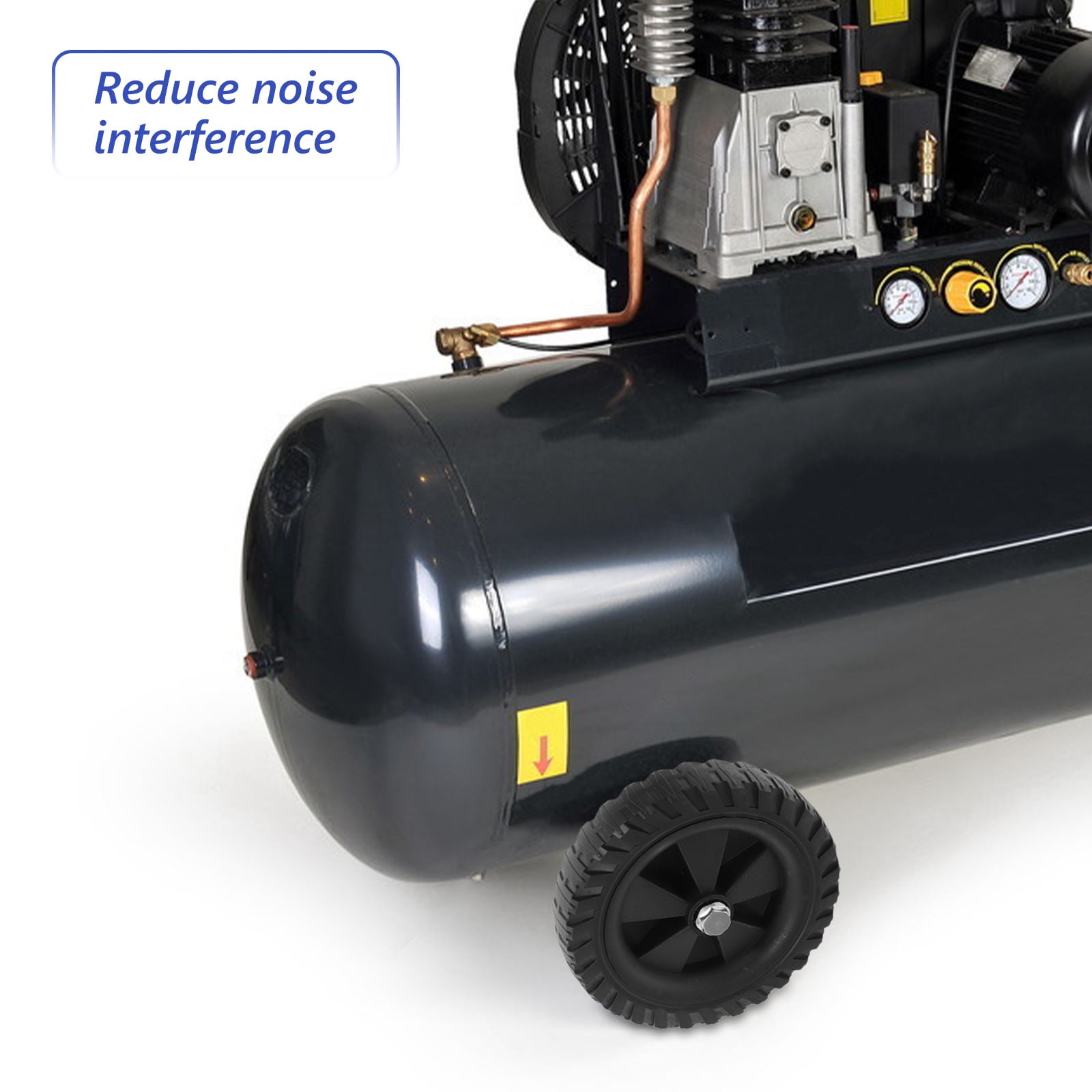 GOOHOCHY 2pcs Universal Air Compressor Replacement Wheel Solid Rubber ...