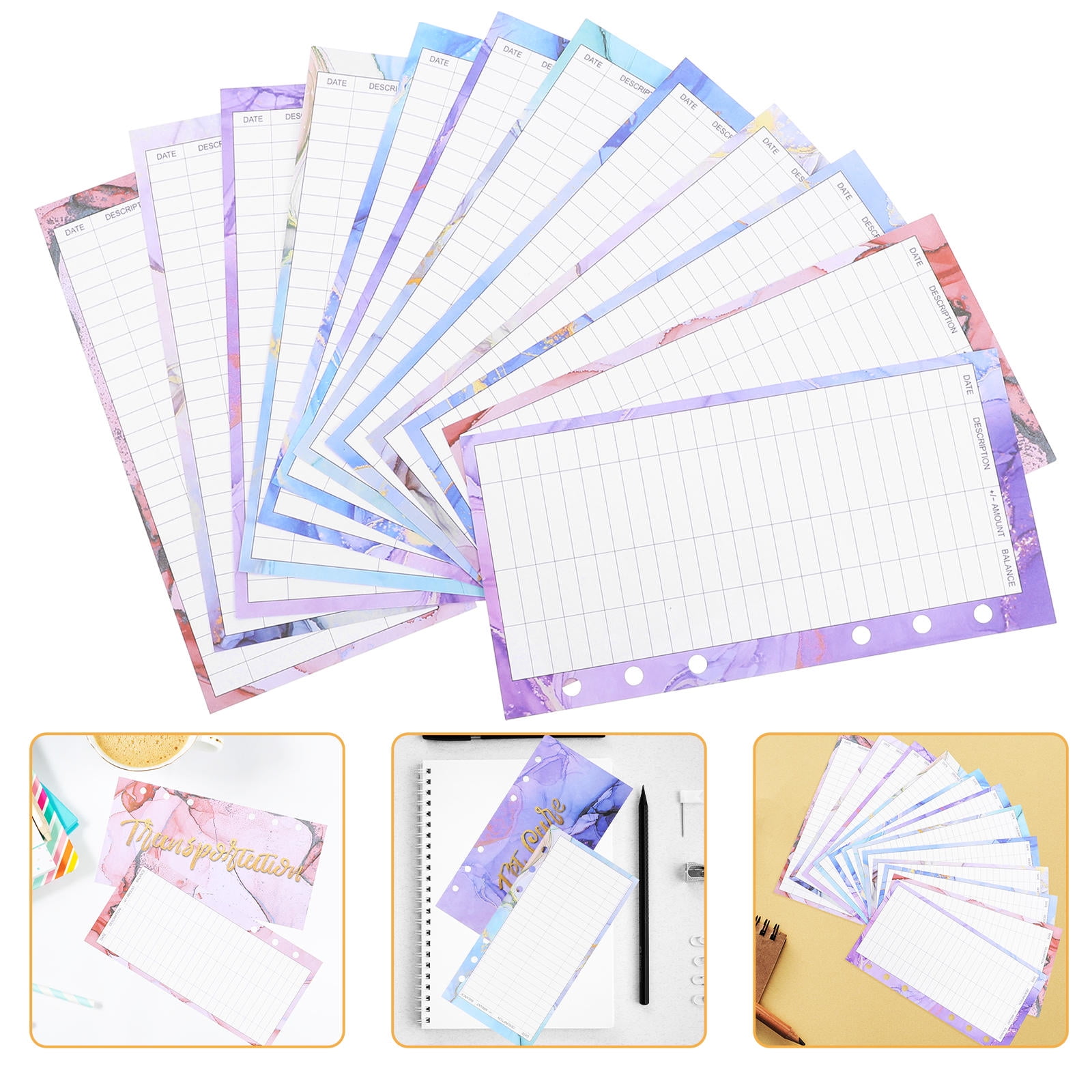 GOOHOCHY 3 Books of Portable Budget Sheets Daily Budget Planners ...