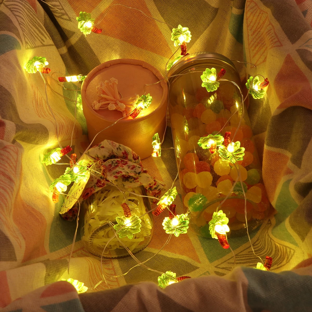 GOOHOCHY 3 Meters 30 Lights LED Copper Wire Light String Coconut Tree ...