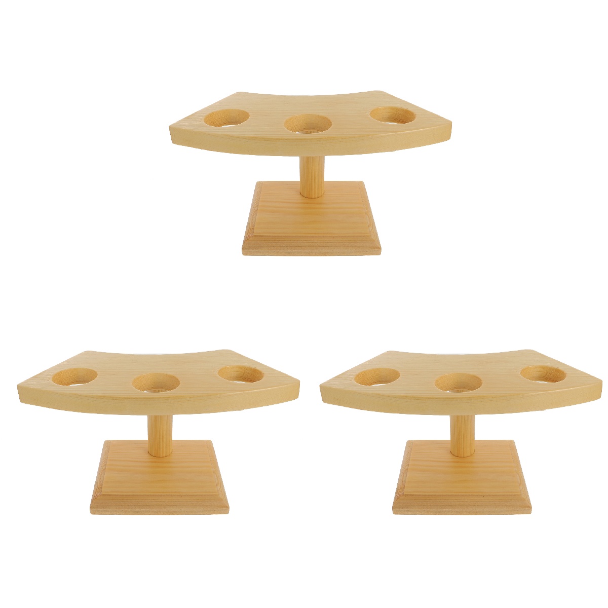GOOHOCHY 3 PCS Stand Solid Wood Cooking Rack Sushi Roll Display Food ...