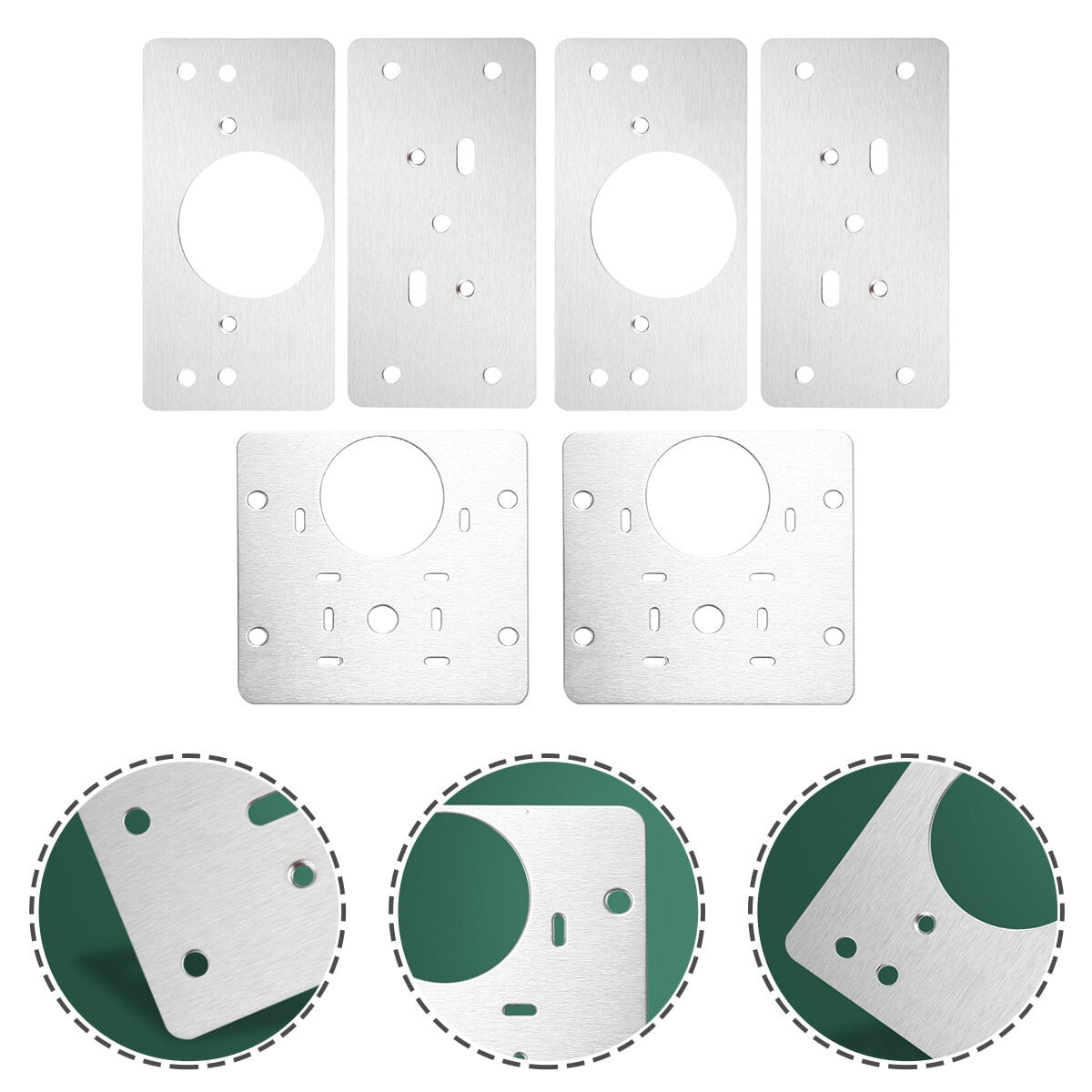 GOOHOCHY 3 Pairs Cabinet Hinge Metal Mending Plate Repair Brackets ...