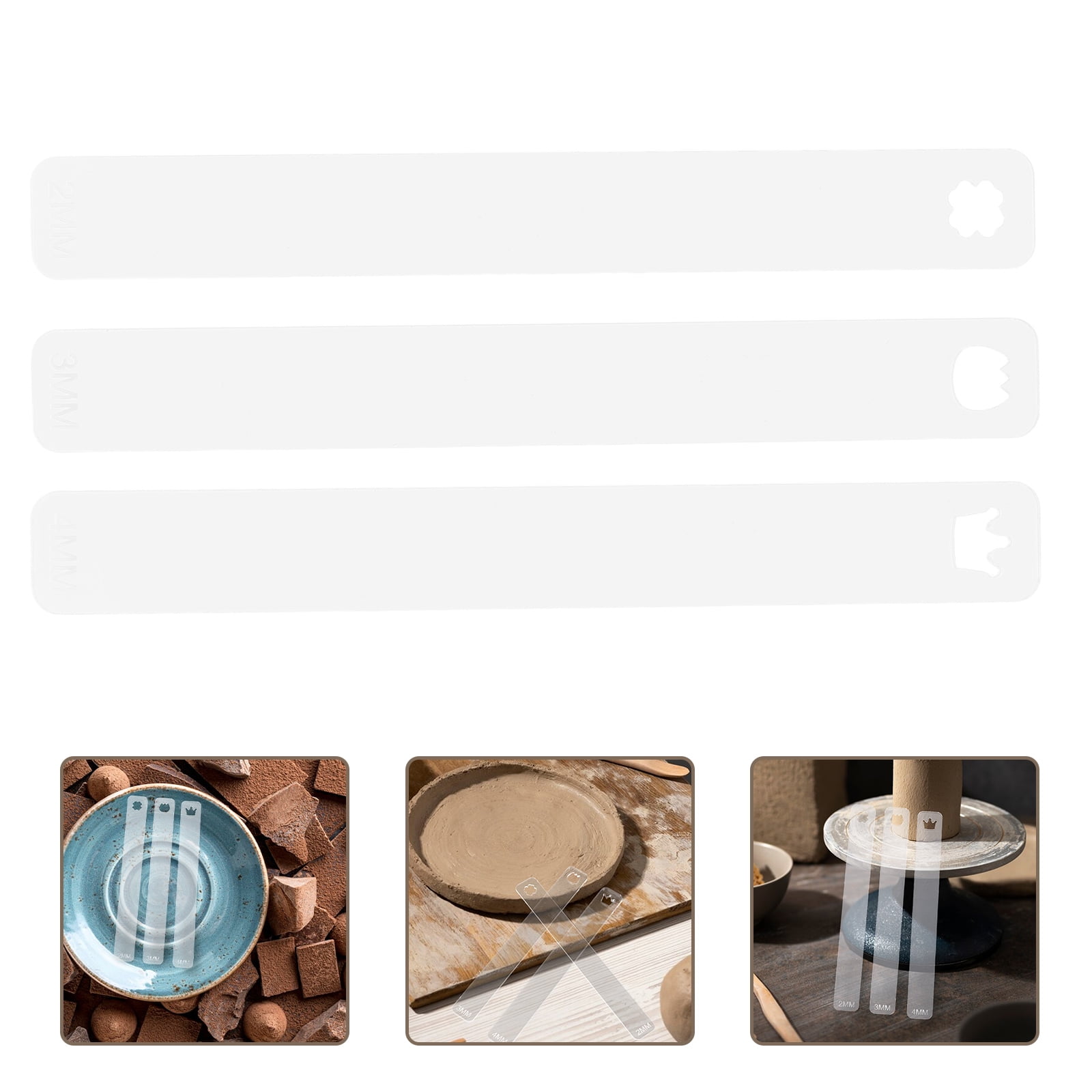 GOOHOCHY 3 Pairs Pottery Gauge Tool Set For Clay Sculpting Depth Guides ...