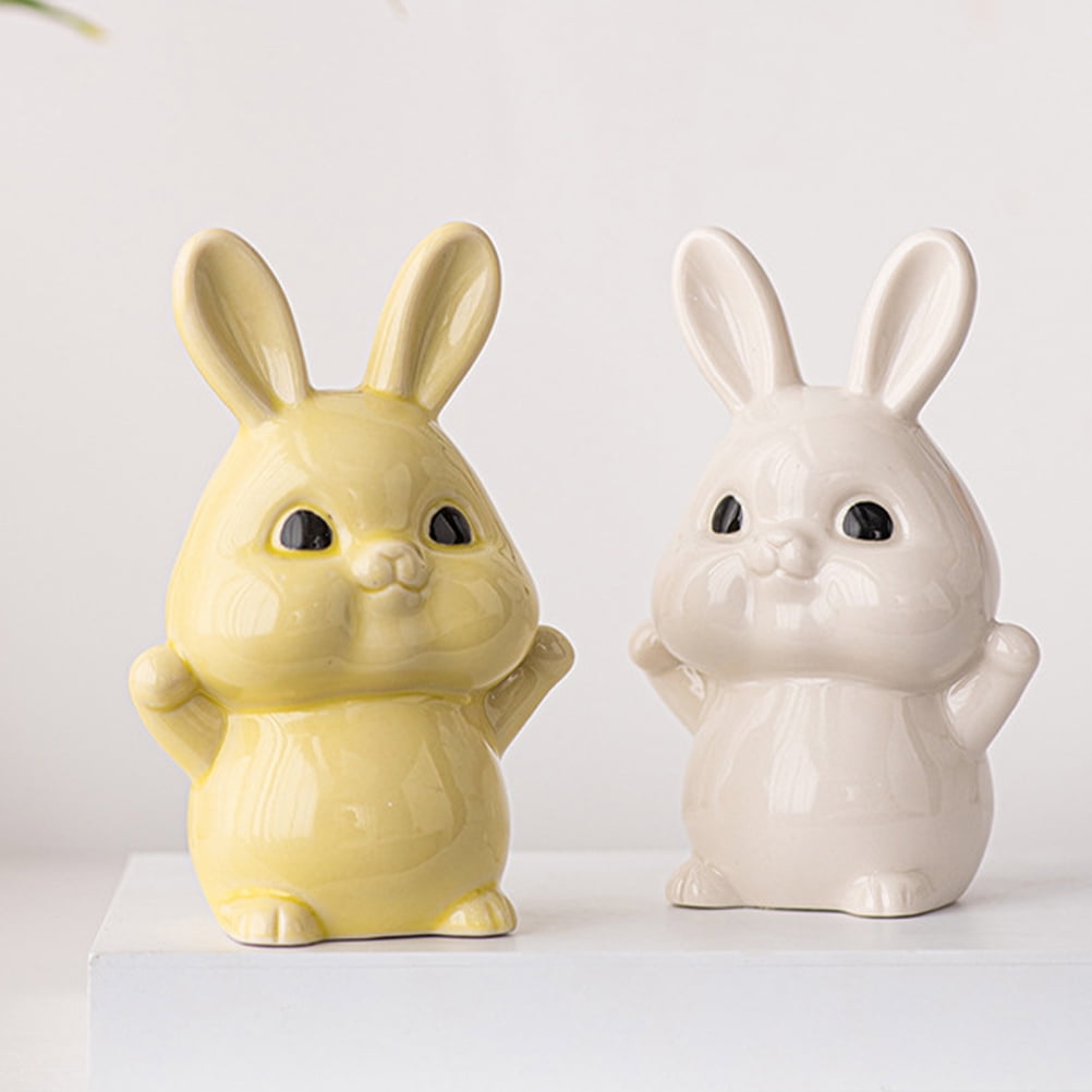GOOHOCHY 3 Pcs Chinese Zodiac Rabbit Statue Indoor Adults Room Decor ...