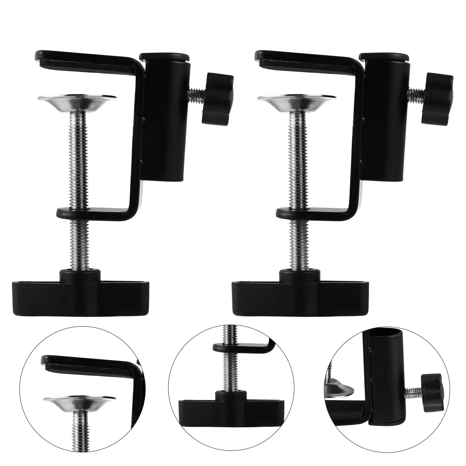 GOOHOCHY 3 Pieces Microphone Table Clamp Base Metal Stand for Mount ...