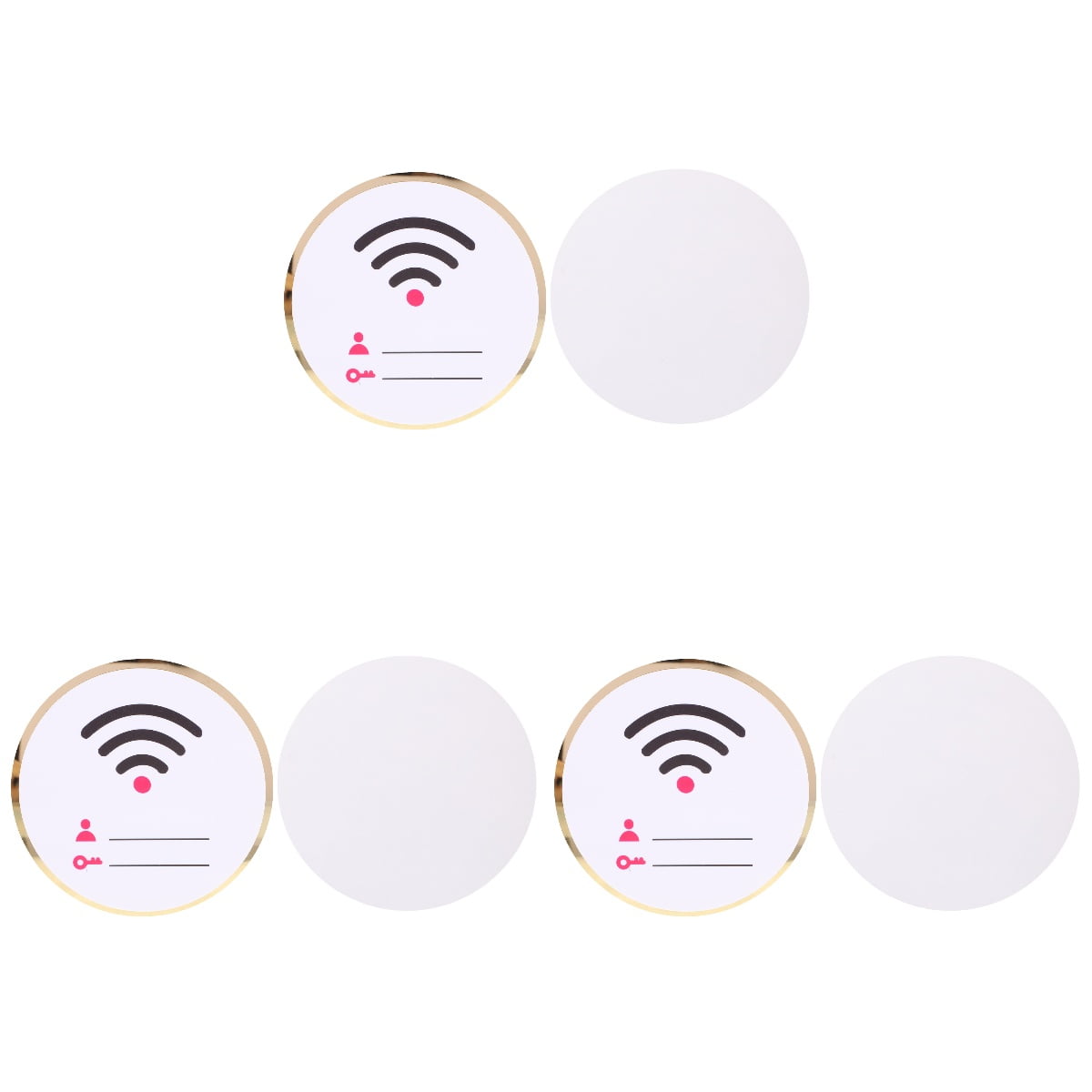 GOOHOCHY 3 Pieces Wifi Pattern Password Sign Decal Network Coverage Is ...