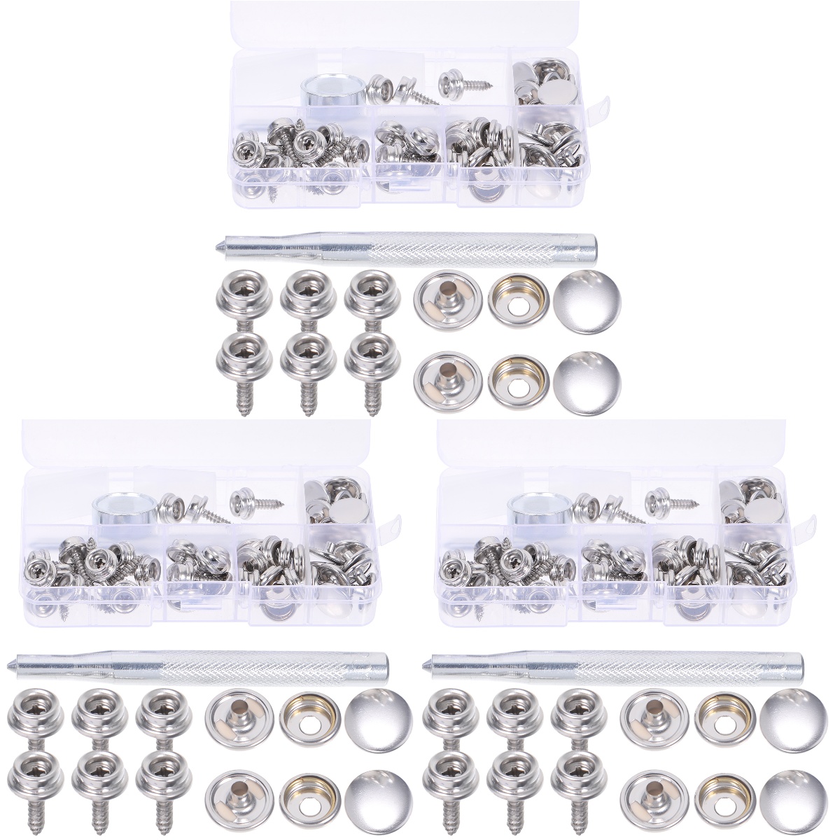 GOOHOCHY 3 Sets Kit Canvas Heavy-duty Snaps Premium Material - Walmart.com