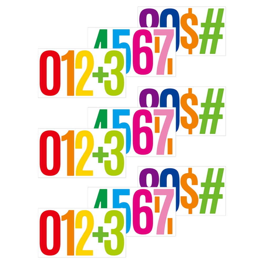 GETAJGHSD 3Sets Vibrant Color Vinyl Number Decals for Mailbox Outdoor ...