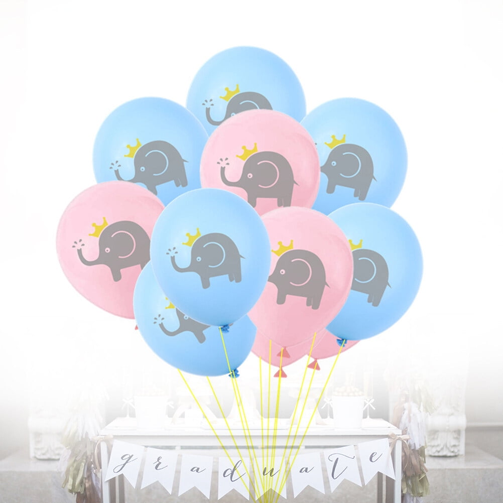 GOOHOCHY 30 Pcs 12 Inch Balloons Set Cartoon Elephant Balloons Baby ...