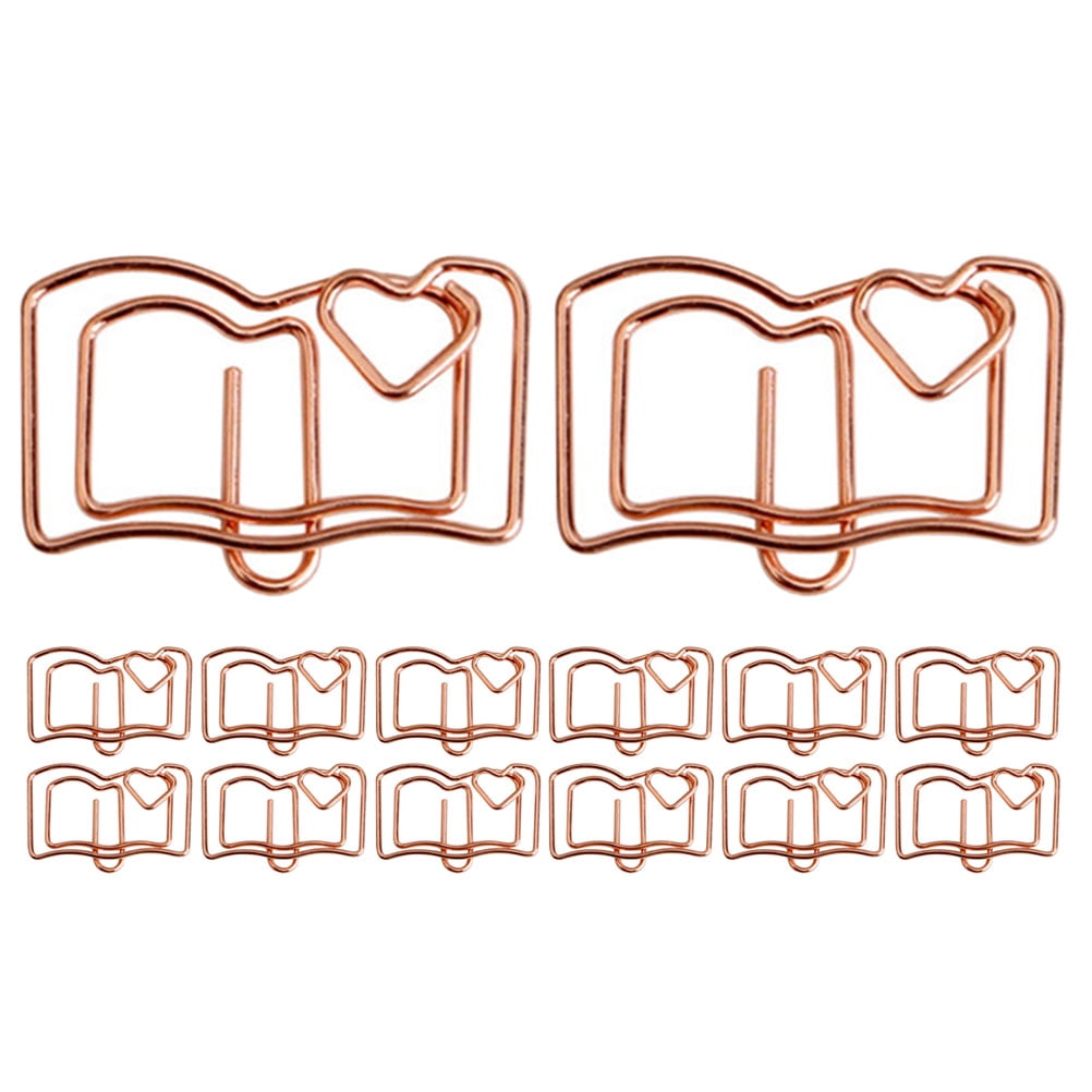 GOOHOCHY 30 Pcs White Clips Cute Office Supplies Book Paper Student ...