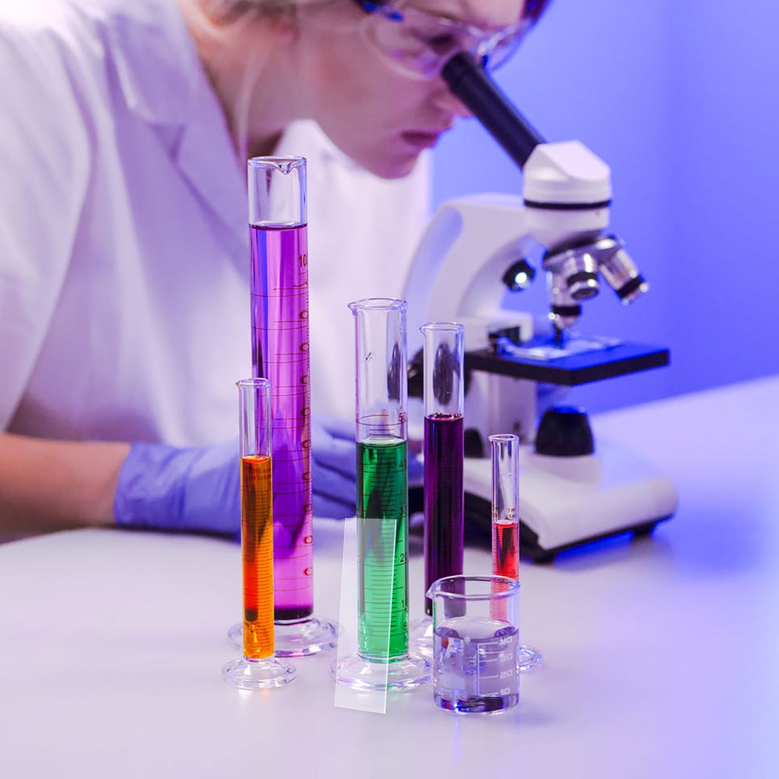 GOOHOCHY 300Pcs Microscope Slides And Covers Pre-Cleaned Glass Slides ...