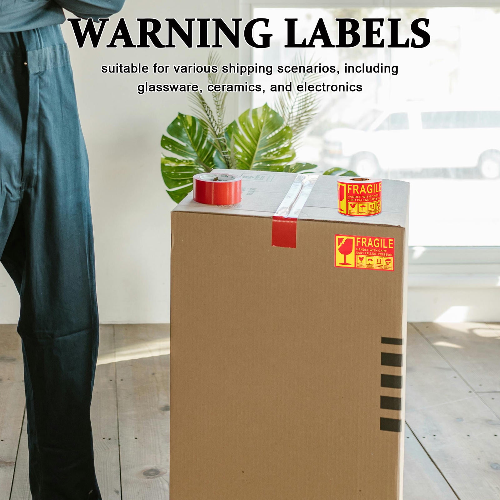 GOOHOCHY 300Pcs Shipping Fragile Warning Labels Caution Heavy Shipping ...