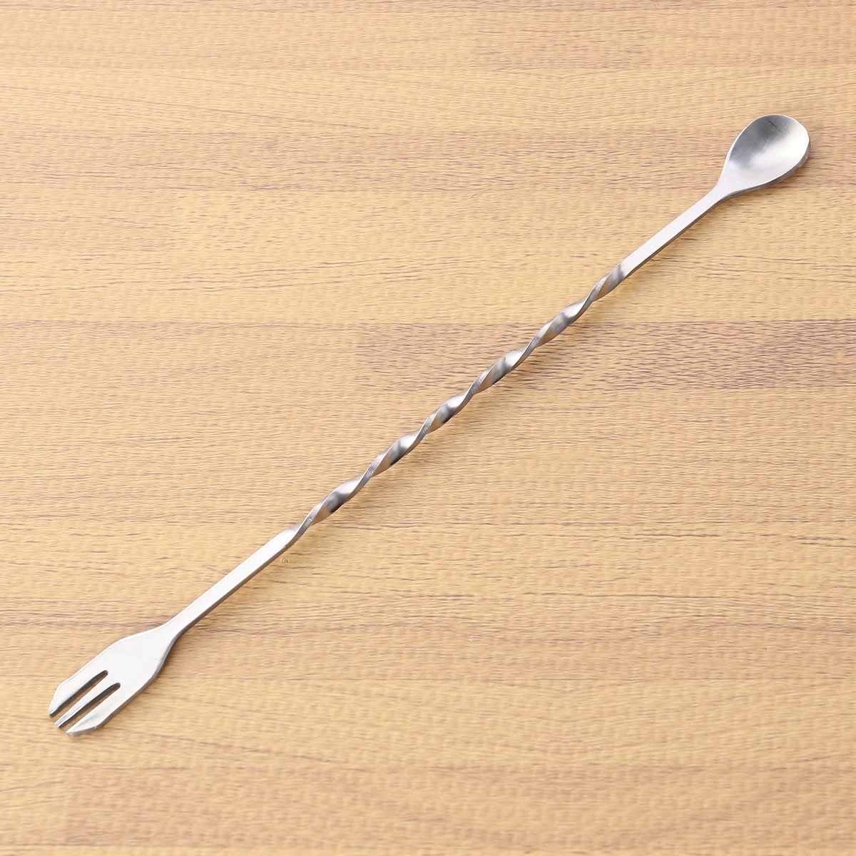 FUEENIRVA bartender tool Cocktail Pick Spoon Mixing Fork Swizzle Stick ...