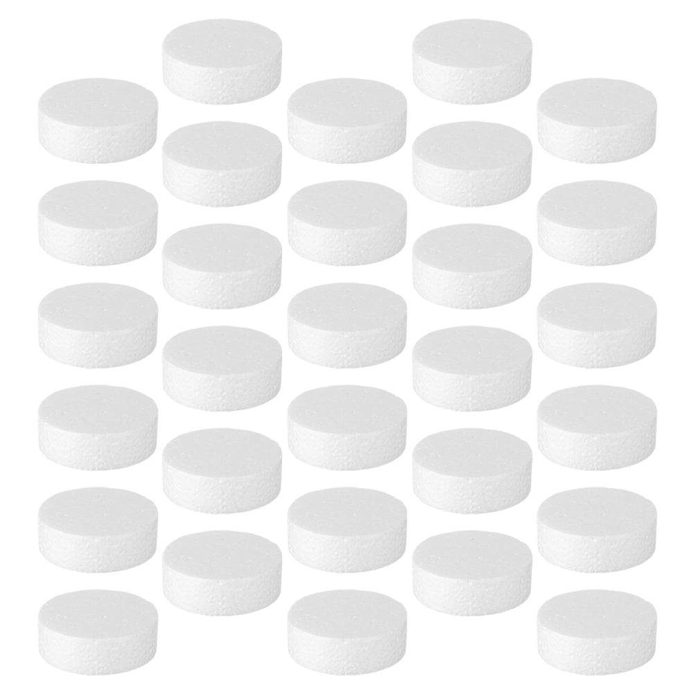 GOOHOCHY 30pcs Foam Circles White Foam Cylinders For Diy Crafts Art ...