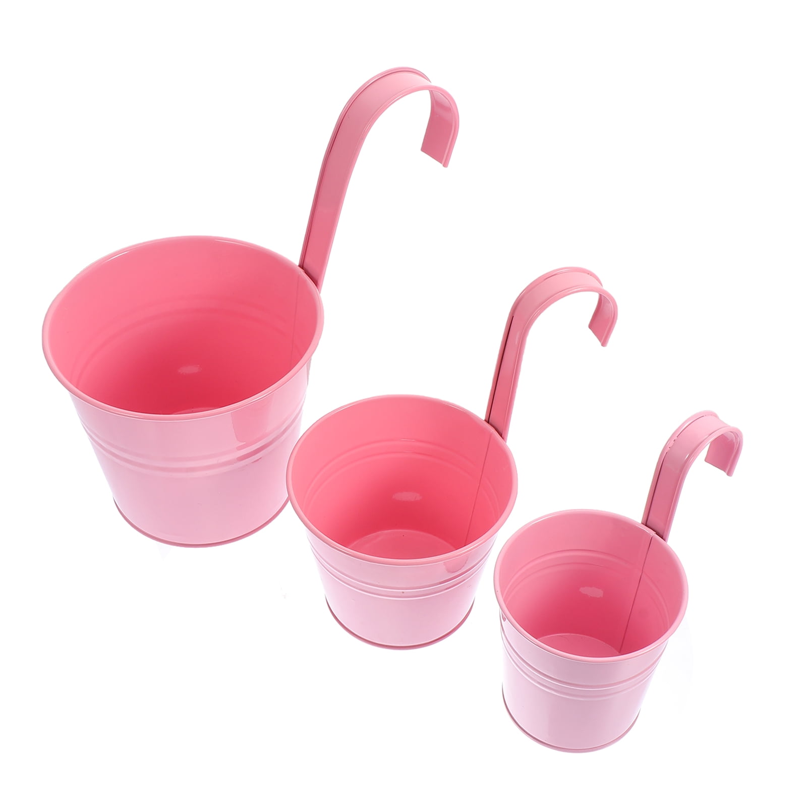 GOOHOCHY 3pcs Iron Flower Buckets Flower Hanging Bucket Decorative ...