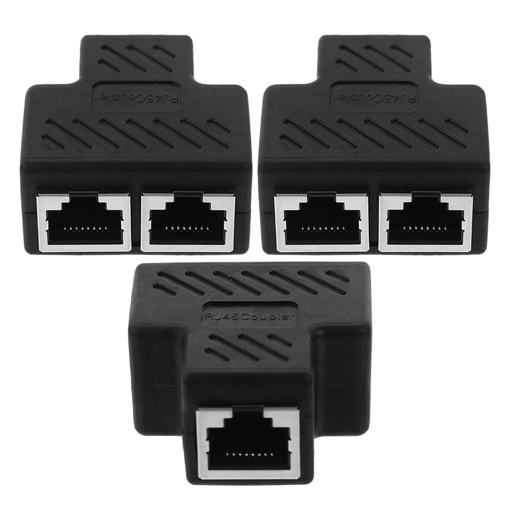 GOOHOCHY 3pcs Network Cable Splitter Adapter 1 To 2 Port Ethernet ...