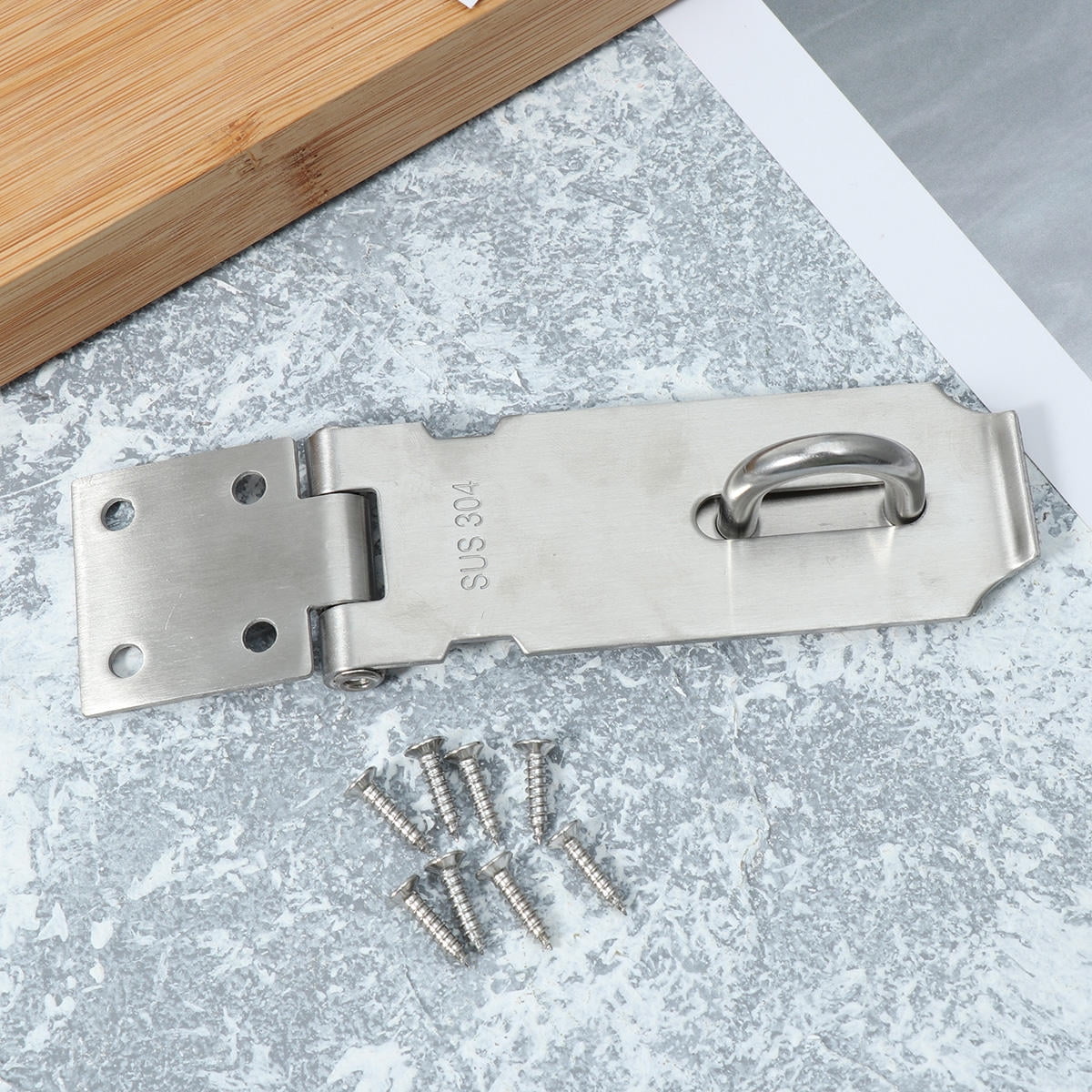 GOOHOCHY 4 Inch Padlock Hasp Door Clasp Hasp Lock Latch Stainless Steel ...