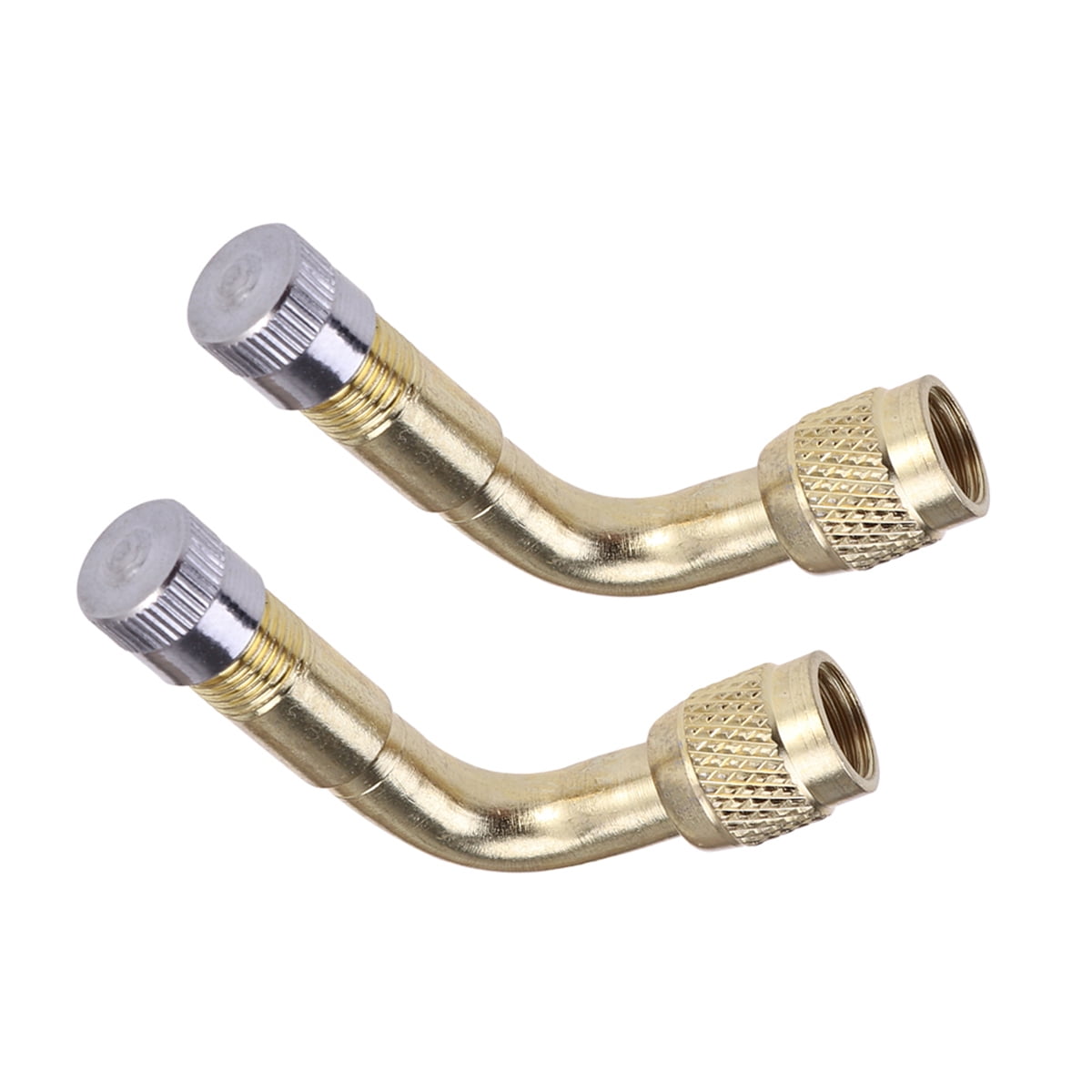 GOOHOCHY 4 Pcs 90 Degree Brass Air Stem with Extension Adapter for Car ...