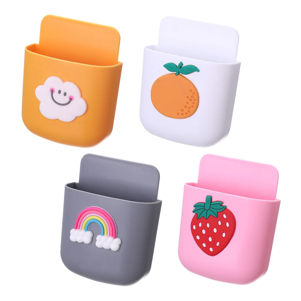 GOOHOCHY 4 Pcs Holder Wall Remote Control Storage Box Controller ...