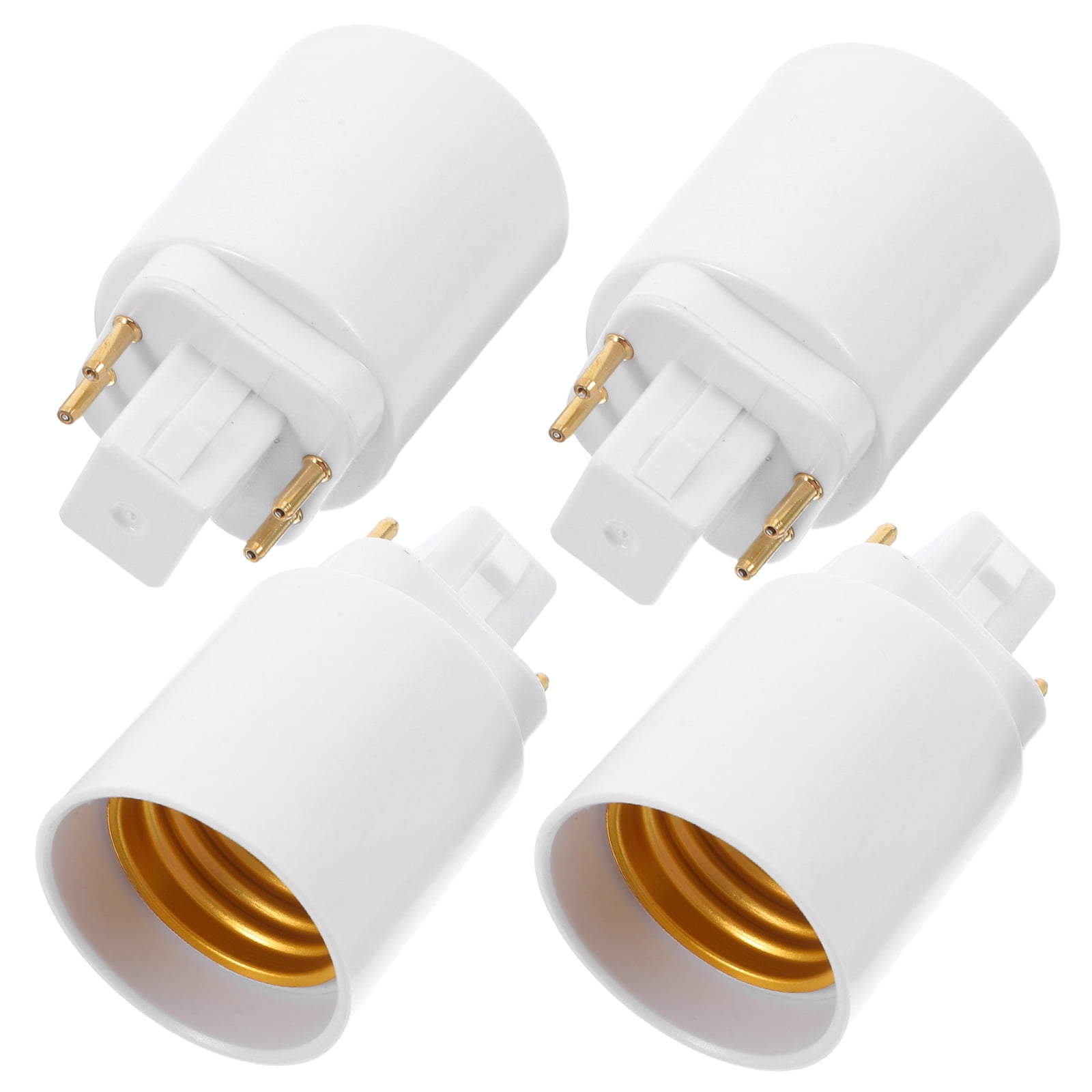 GOOHOCHY 4 Pcs Lamp Holder Converter Light Bulb Socket Adapter White ...