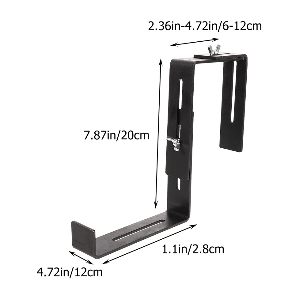 GOOHOCHY 4 Pcs Railing Flower Pot Bracket Planter Box Hanging Bracket ...