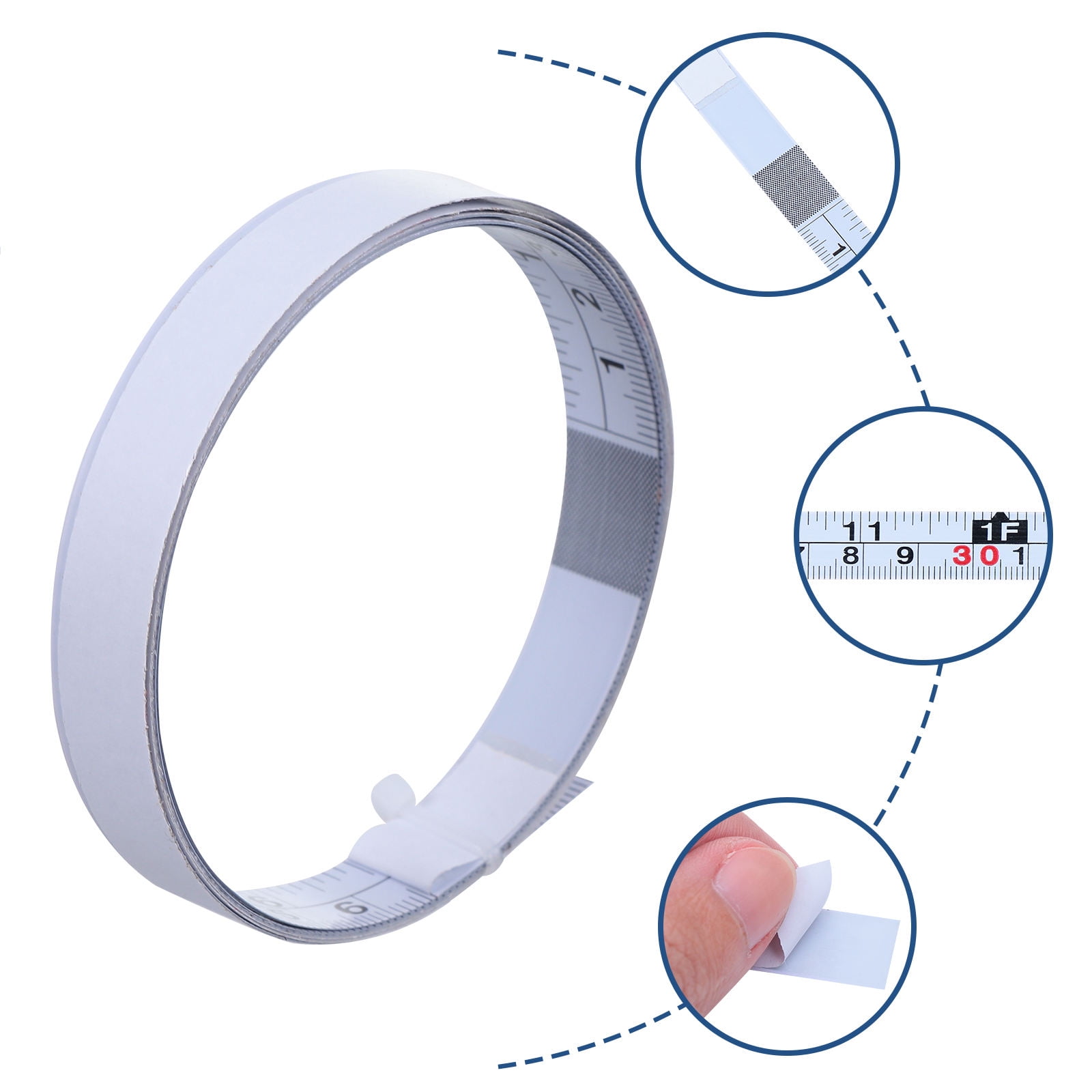 GOOHOCHY 4 Pcs Steel Ruler Tape Self-adhesive Ruler Self Adhesive Ruler ...